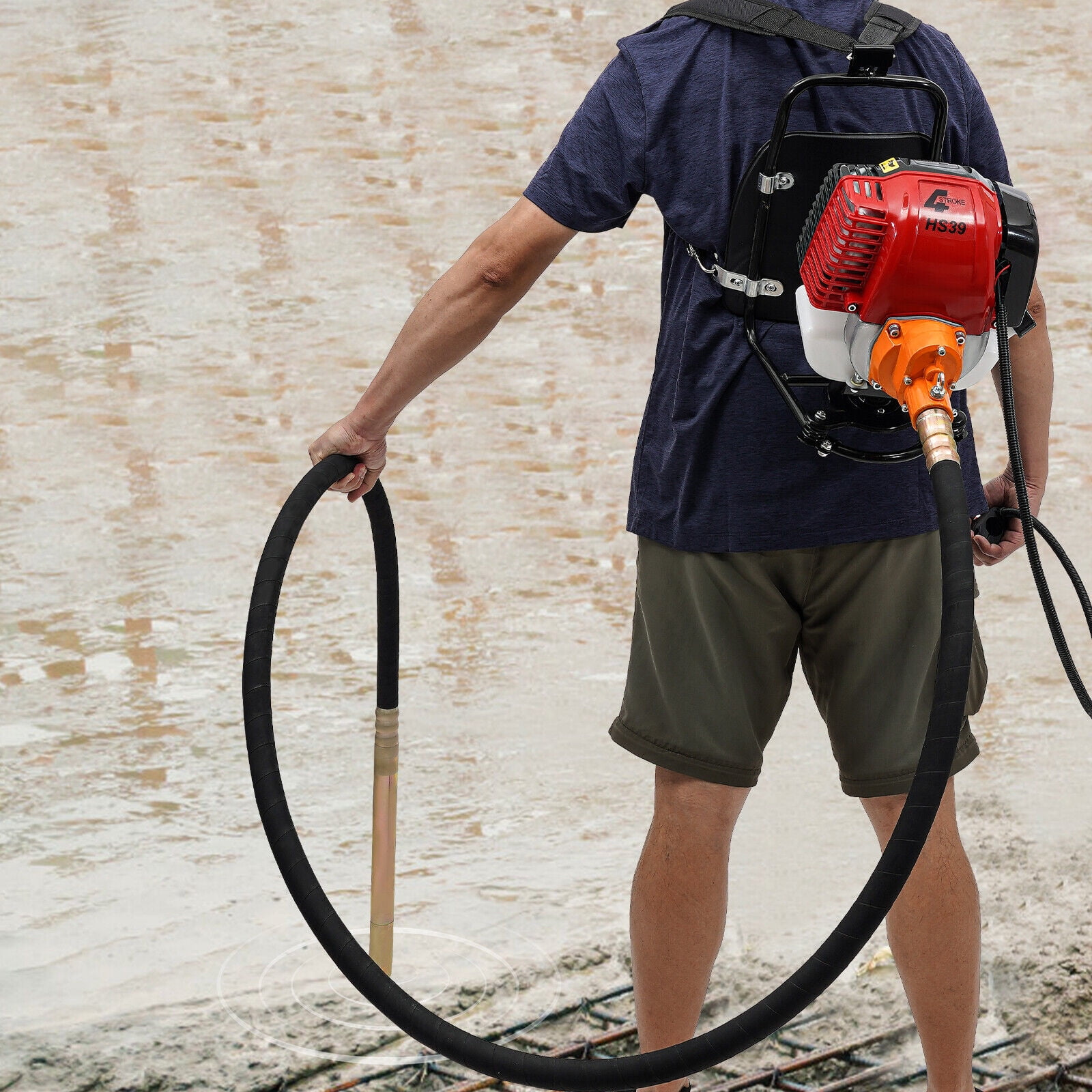 Backpack Four Stroke Gasoline Engine Concrete Vibrator And 2 5m Vibrating