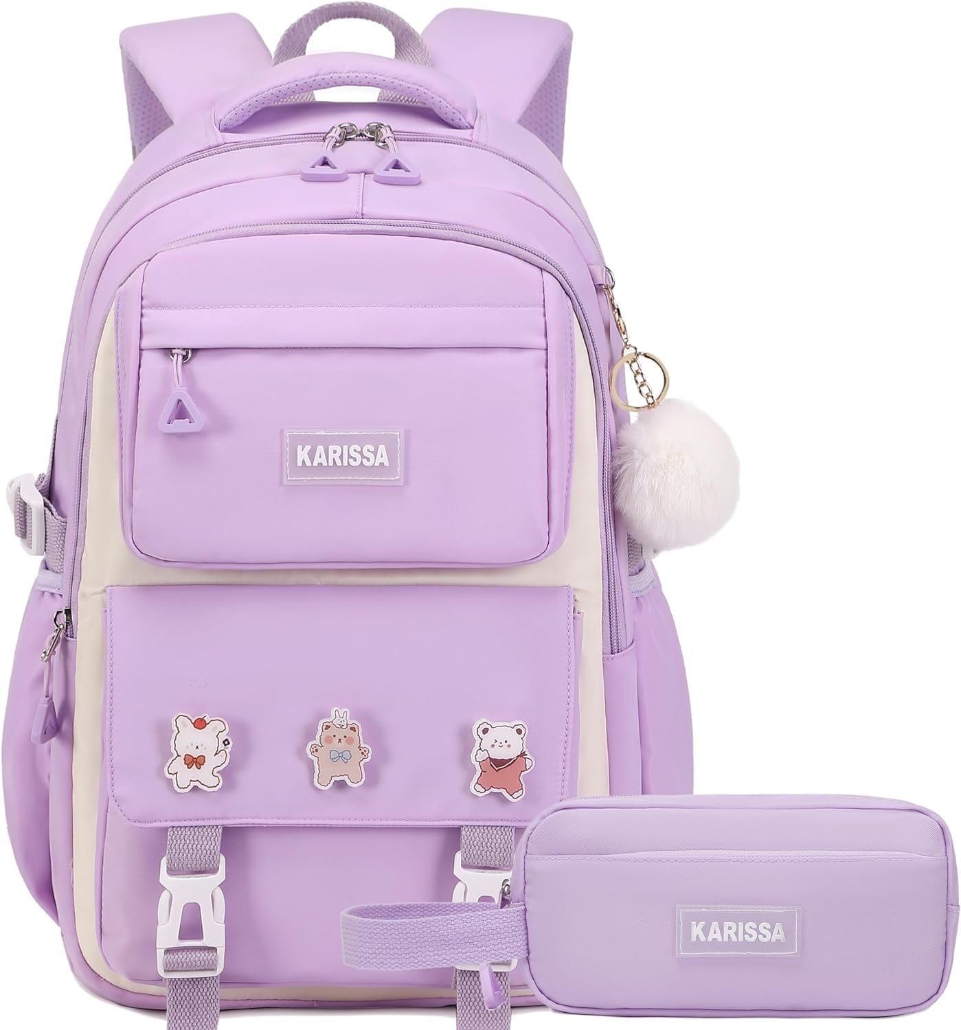 Backpack Set with Pencil Case 15.6 Inch Laptop Bag Cute Elementary ...
