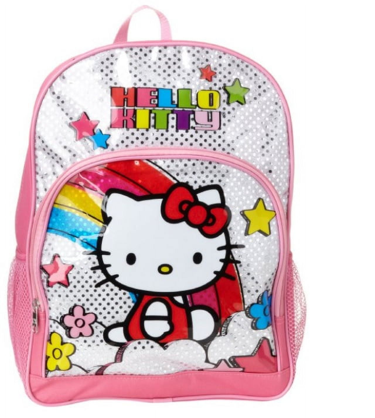 Backpack - Hello Kitty - Pink Underglass Shiny Foil Large School Bag ...