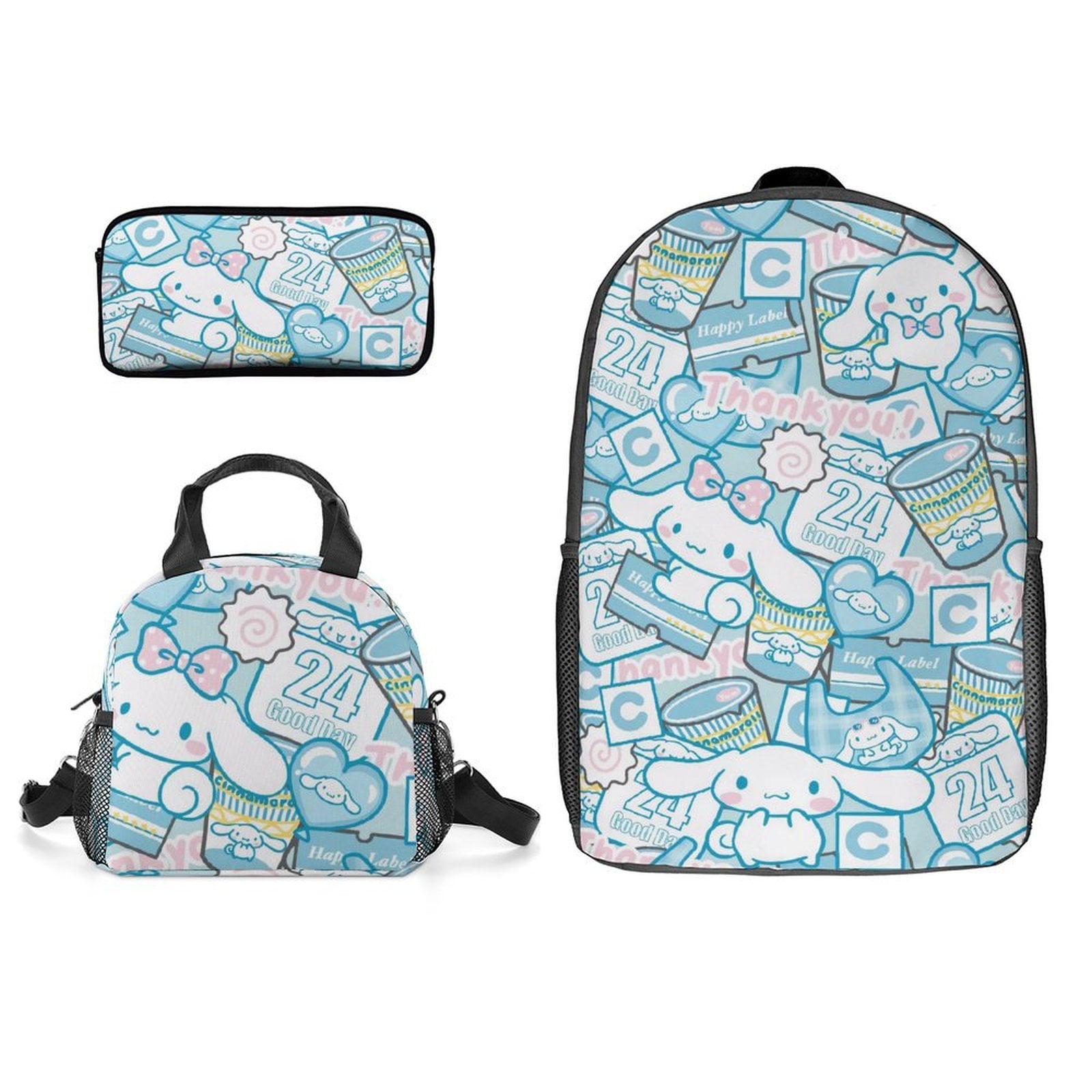Backpack Hello-kitty Cinna-moroll With Lunch Box Pencil Bag 3Set for Men Women - Walmart.com