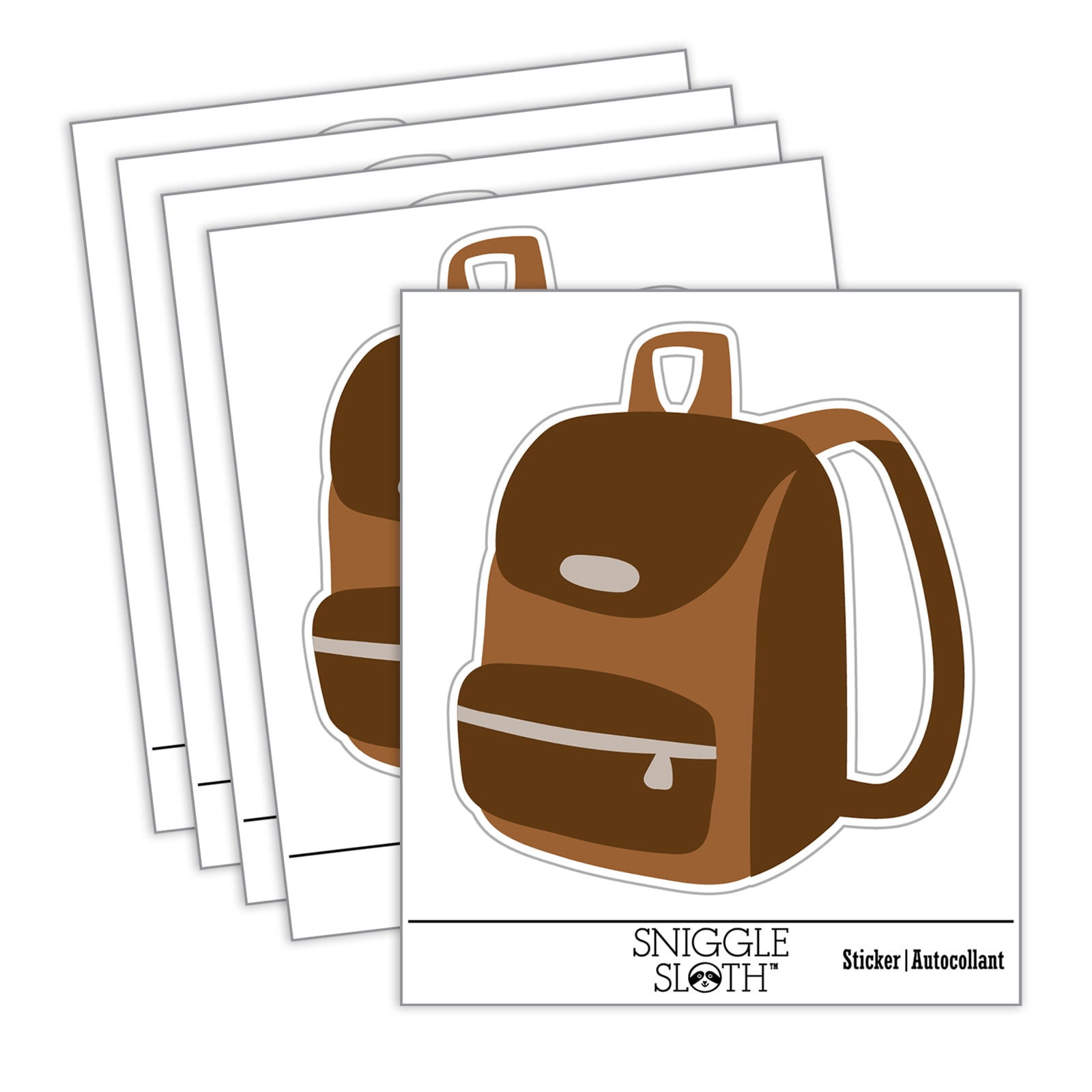 Backpack Icon School and Travel Car Window Bumper Water Bottle Phone ...