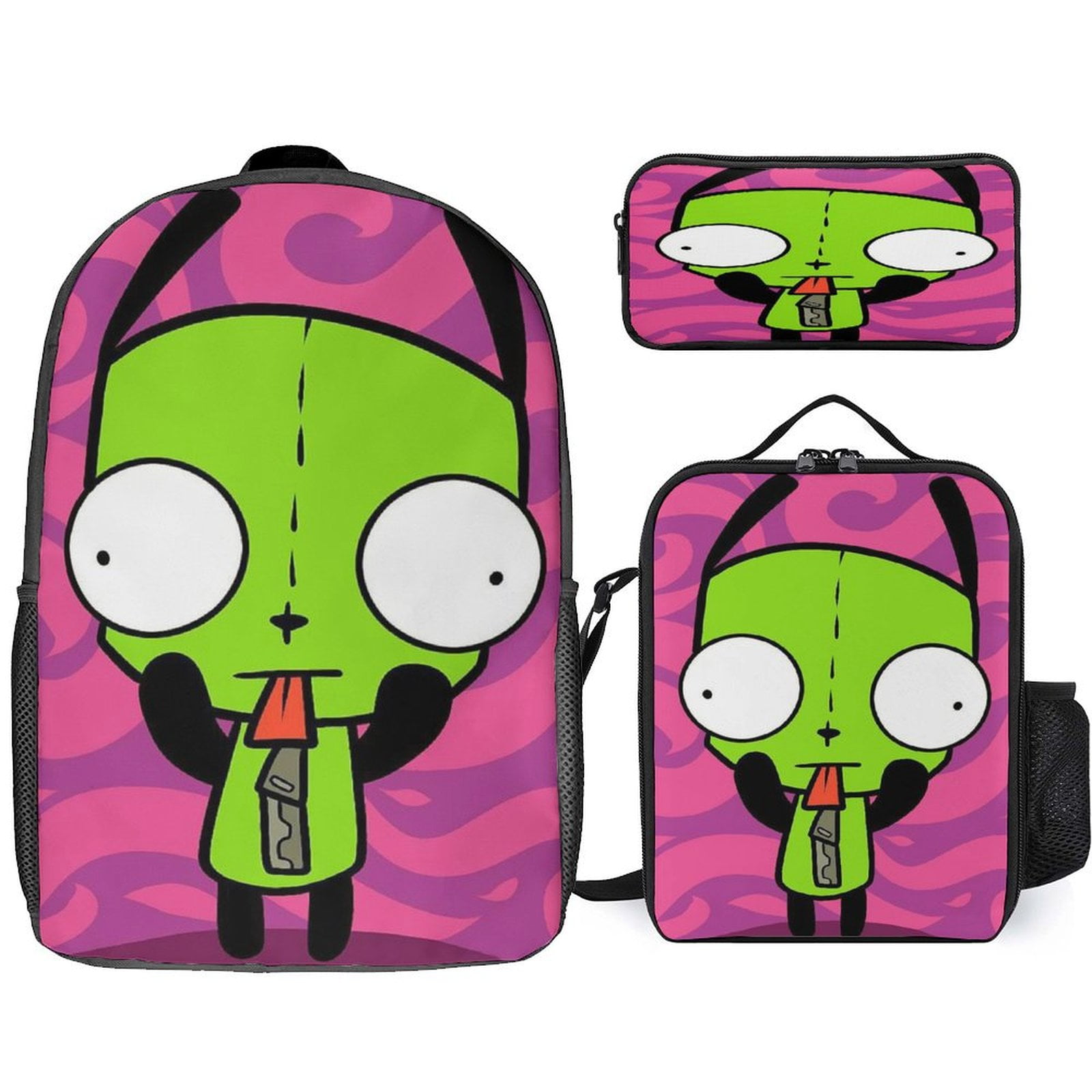 Backpack Invader Zim Gir Three Piece Set Combination Backpack + Pencil ...