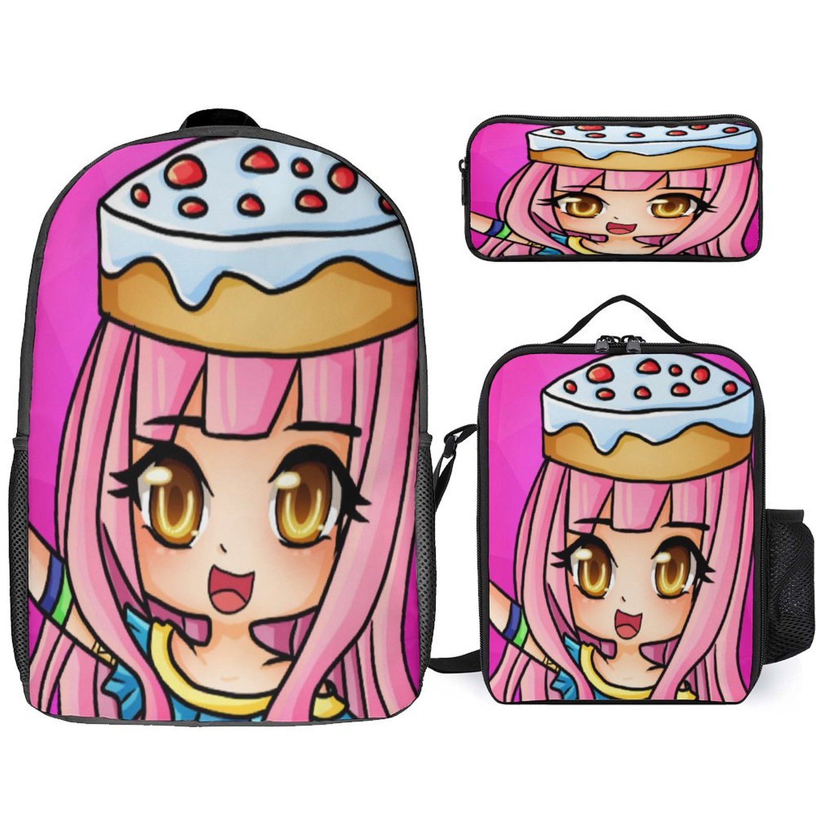 Backpack Itsfunneh Three Piece Set Combination Backpack + Pencil Case ...