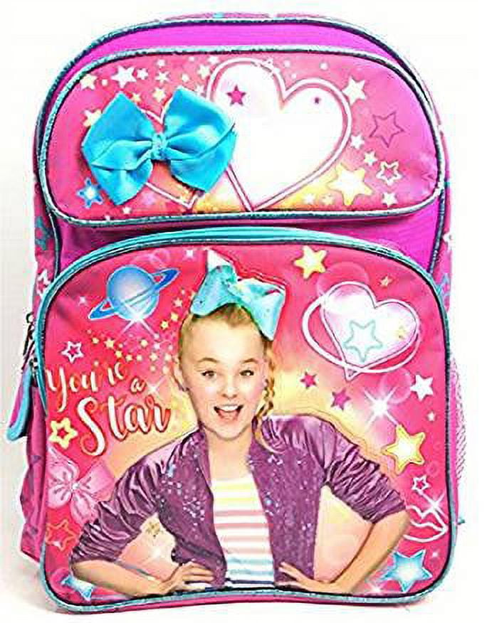 Backpack - Jojo Siwa - Blue Bow Hearts/Pink You're a Star 16" School ...