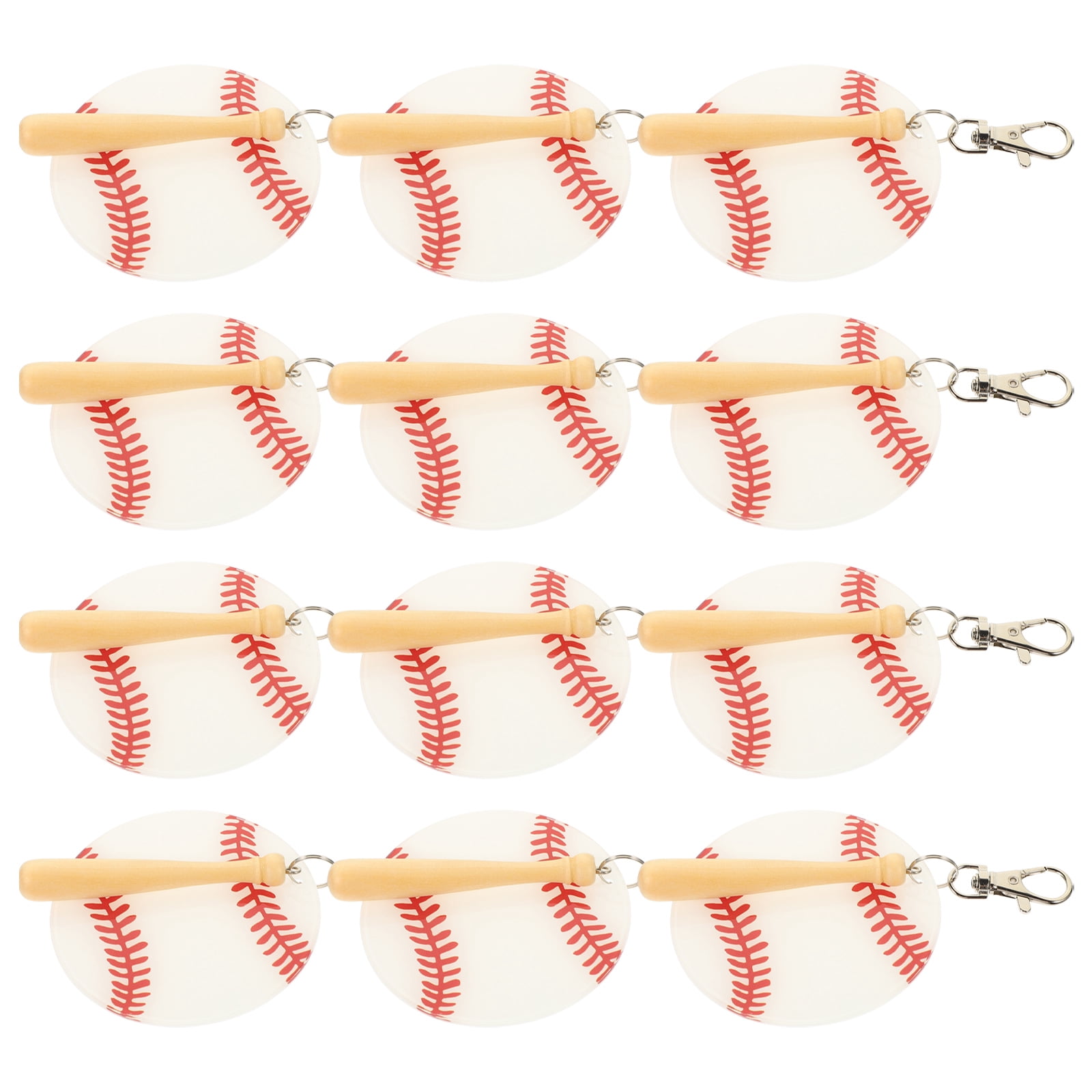 Backpack Keychain Baseball Chains for Women Keychains Wooden Stainless ...