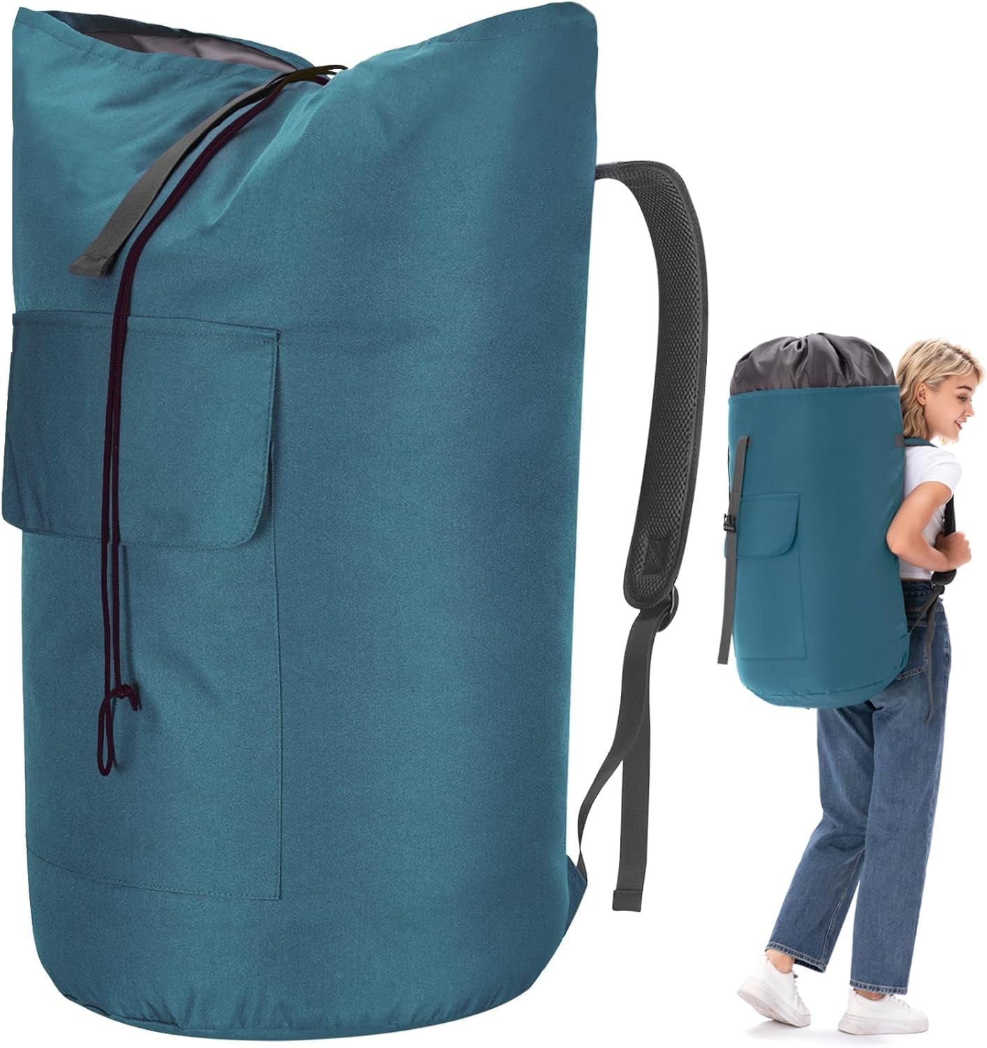 Backpack Laundry Bag, 115L Heavy Duty Extra Large College Laundry ...