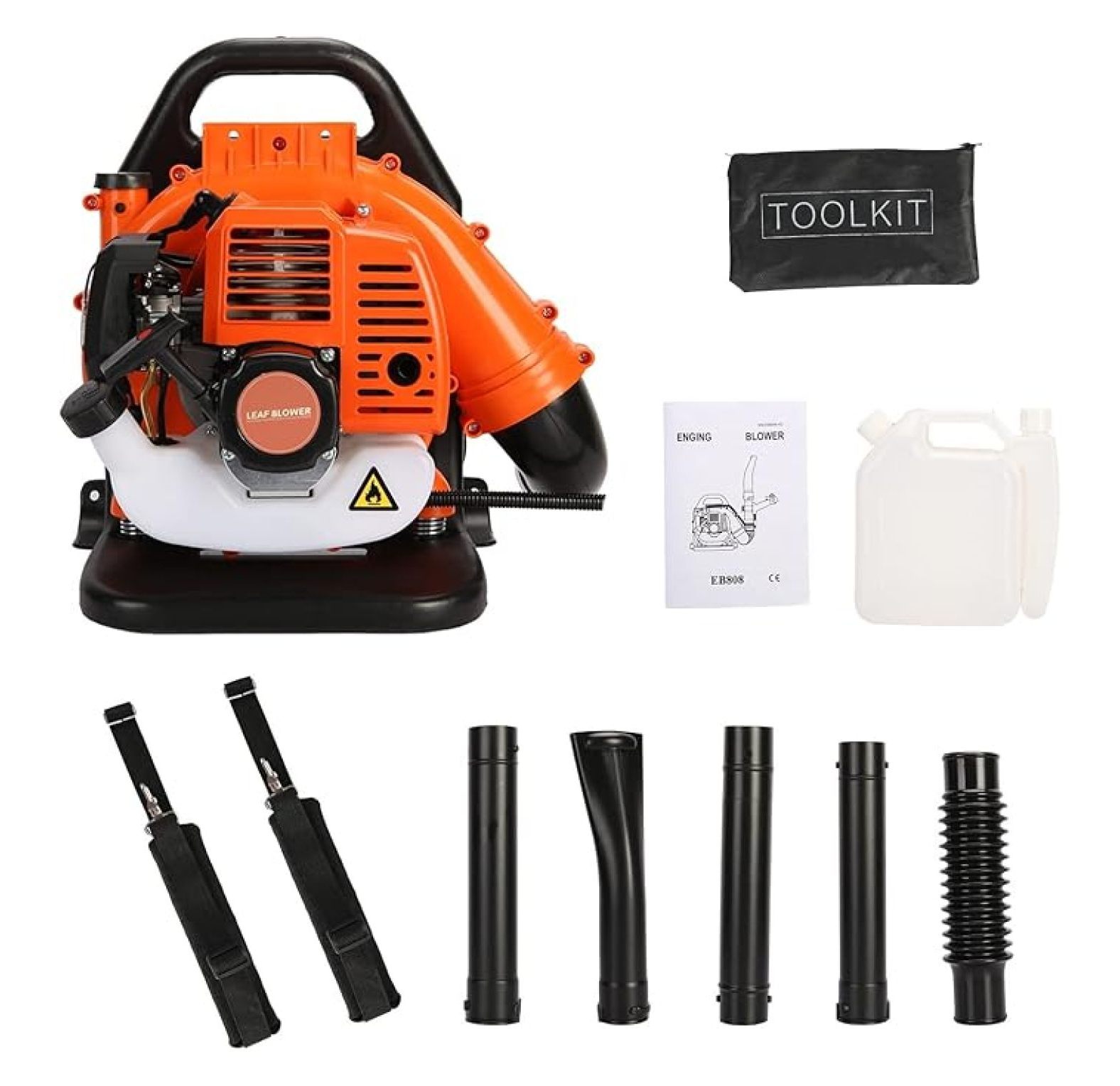 Backpack Leaf Blower, 52CC Gas Powered Cordless Leaf Blower, Snow ...