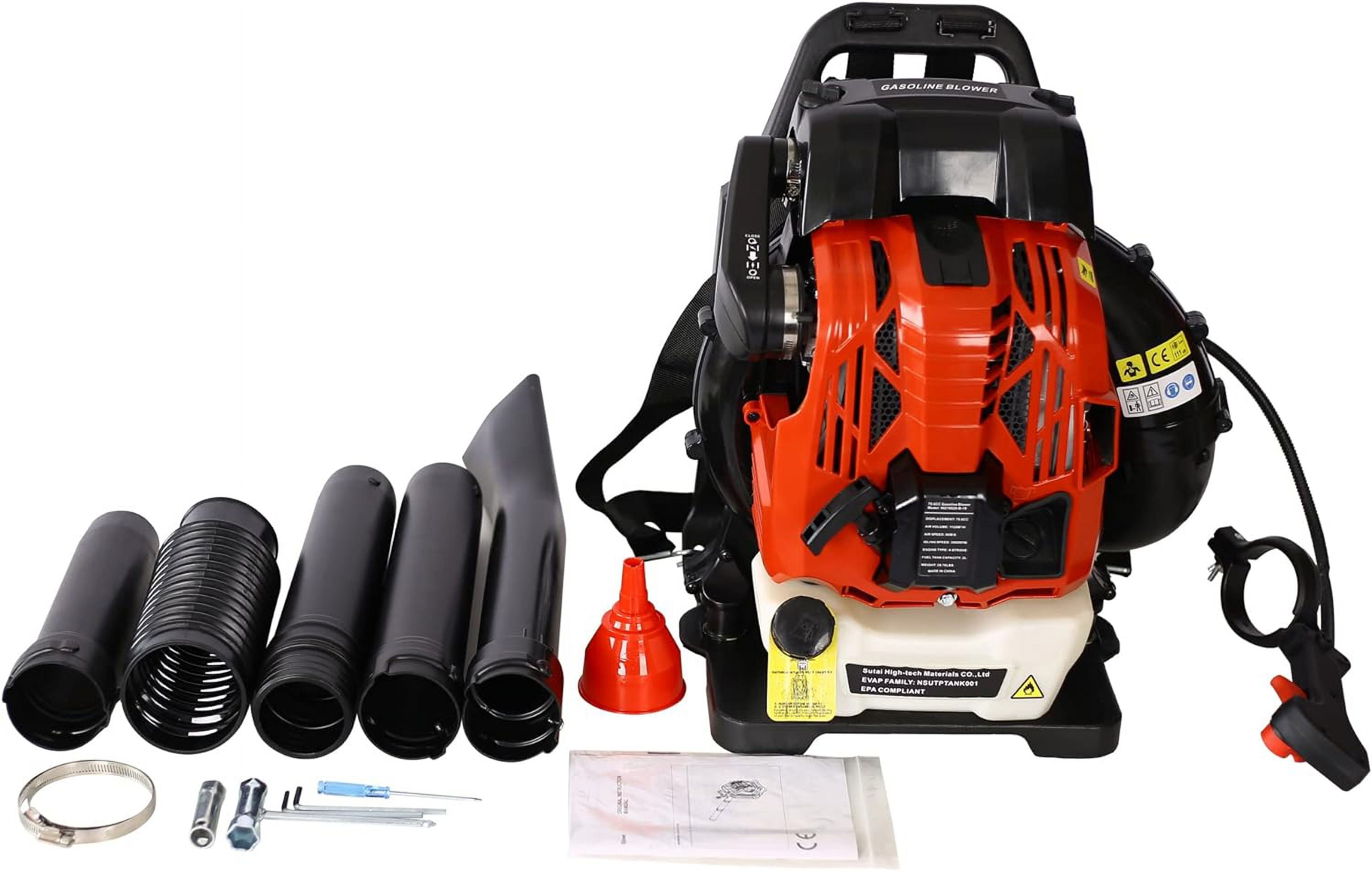 Backpack Leaf Blower,76 CC Gas Back-Pack Leaves Blowers,4 Stroke ...