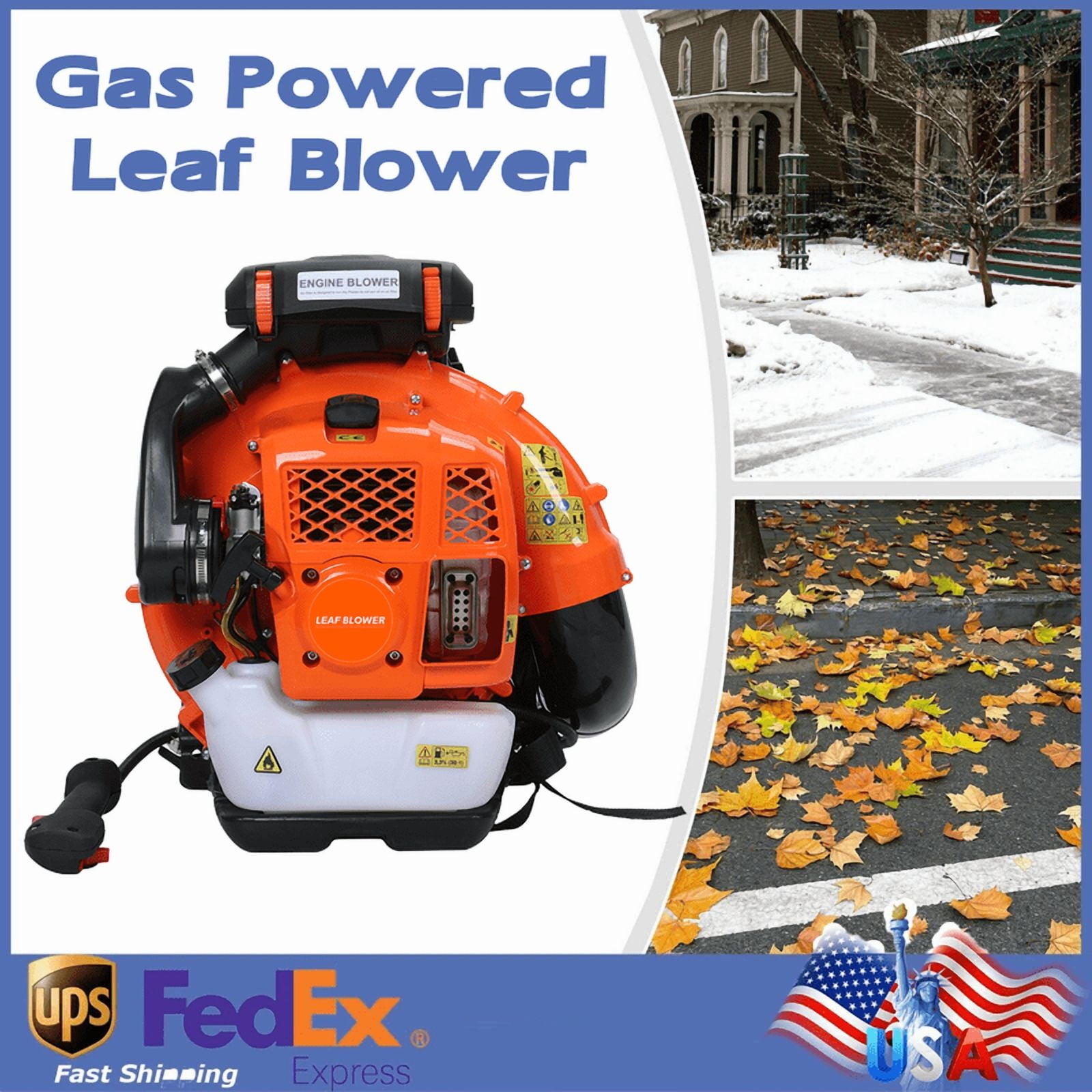 Backpack Leaf Blower 80CC 2 Stroke Backpack Gas Powered Leaf Blower ...