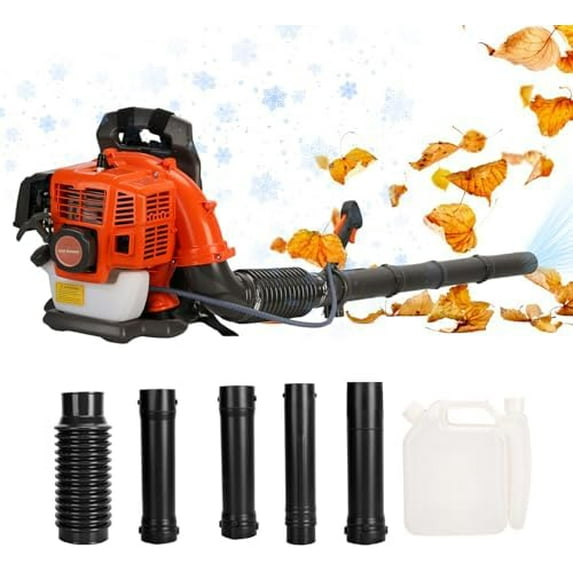 Backpack Leaf Blower Gas Powered - 52CC 550CFM 2 Stroke Backpack Gas ...