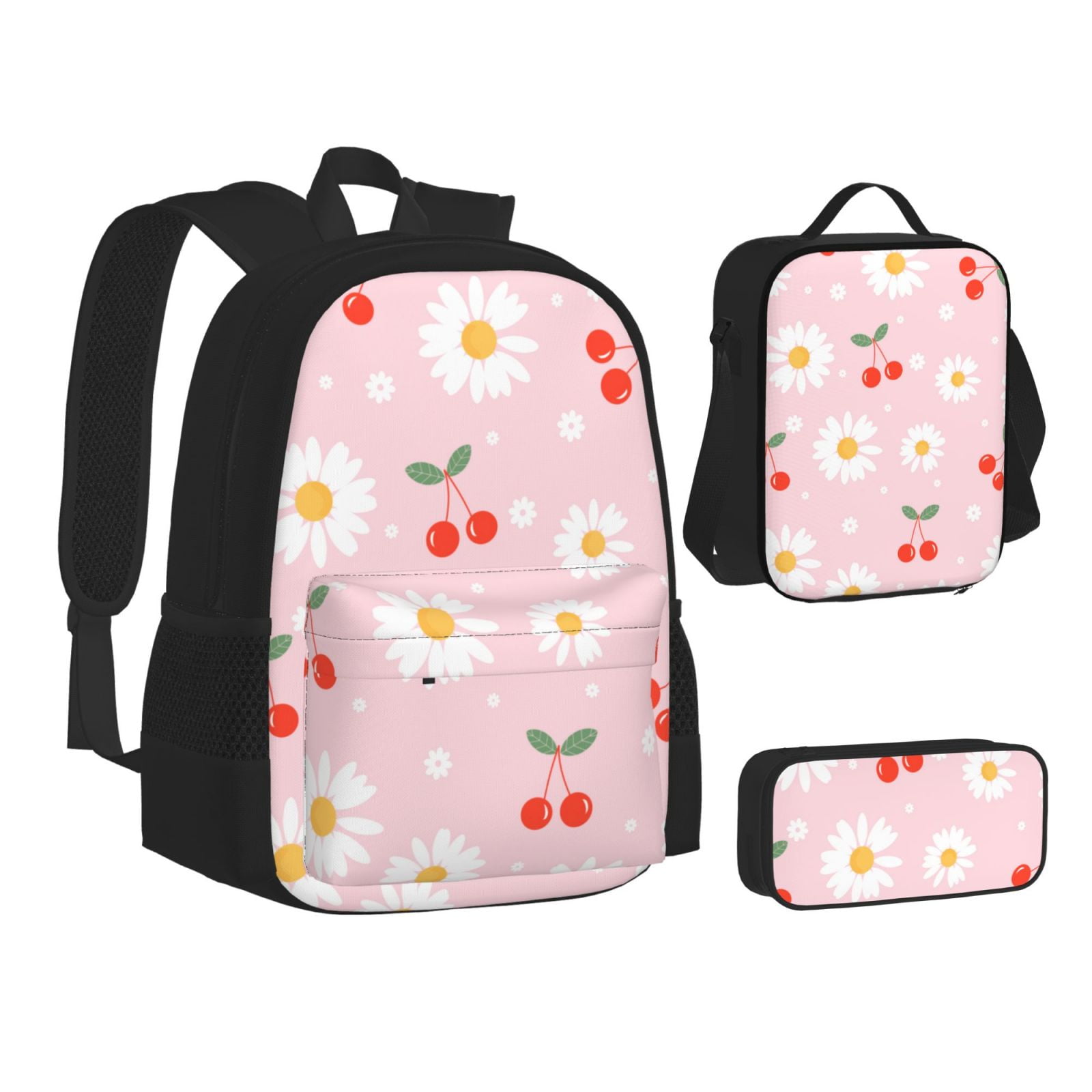 Backpack With Lunch Bag Pencil Case Set Schoolbag Laptop Backpack Lunch ...