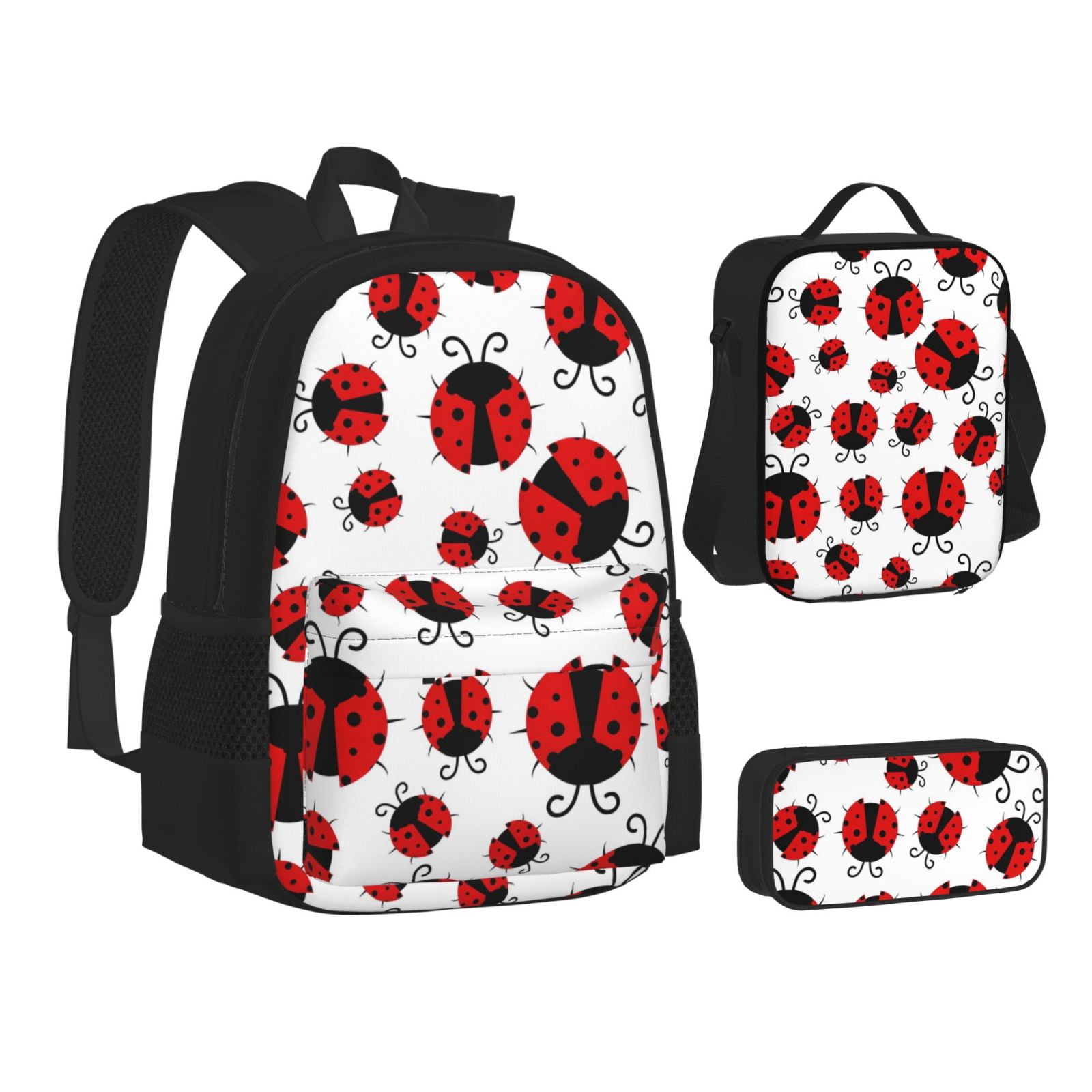 Backpack With Lunch Bag Pencil Case Set Schoolbag Laptop Backpack Lunch ...