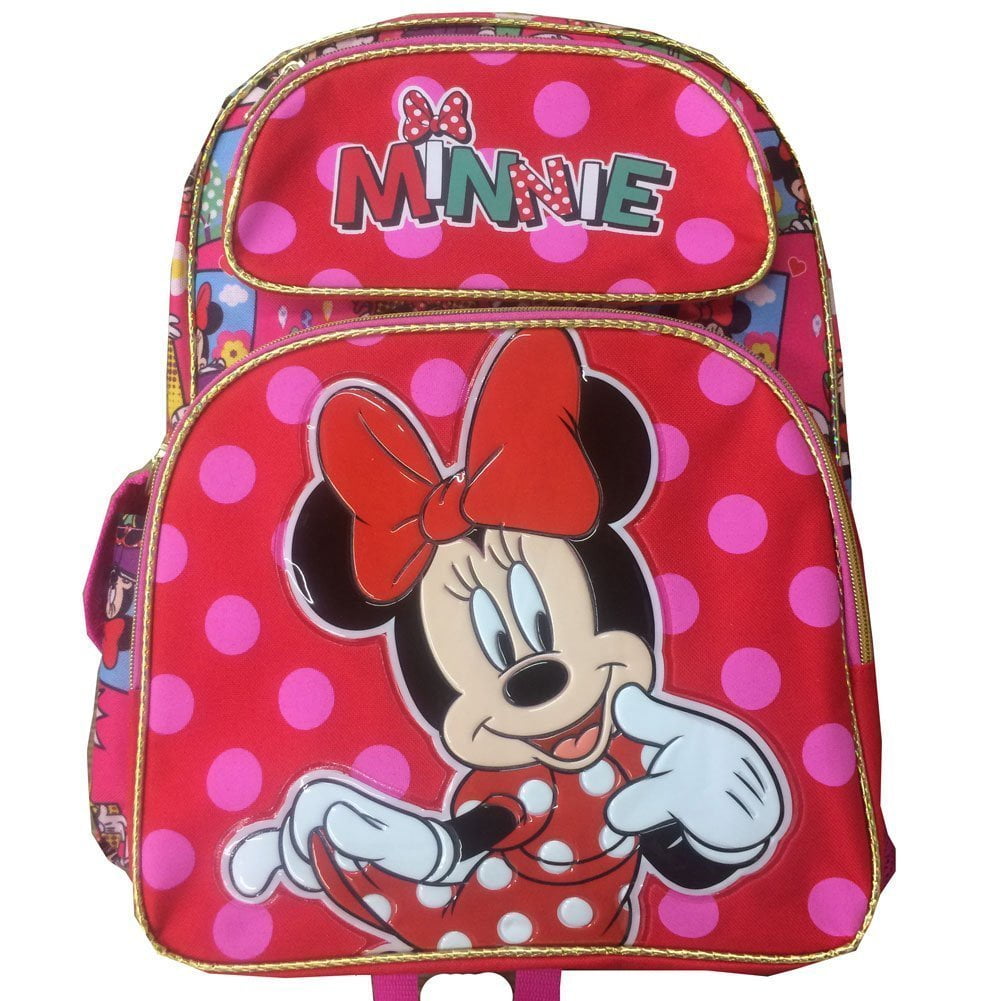 Backpack - Minnie Mouse - Comic Book Red and Pink Cutesy New 636159 ...