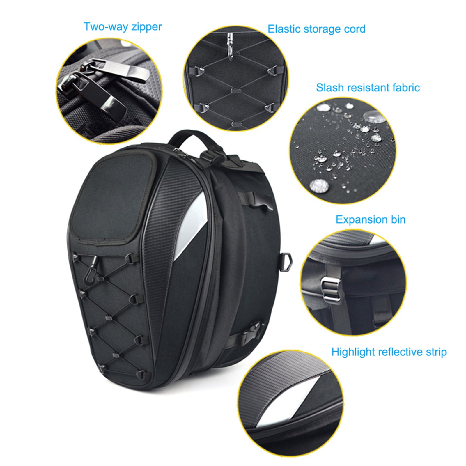 Backpack Motorcycle Seat Bag Dual Use Backpack Motorbike Luggage Helmet ...