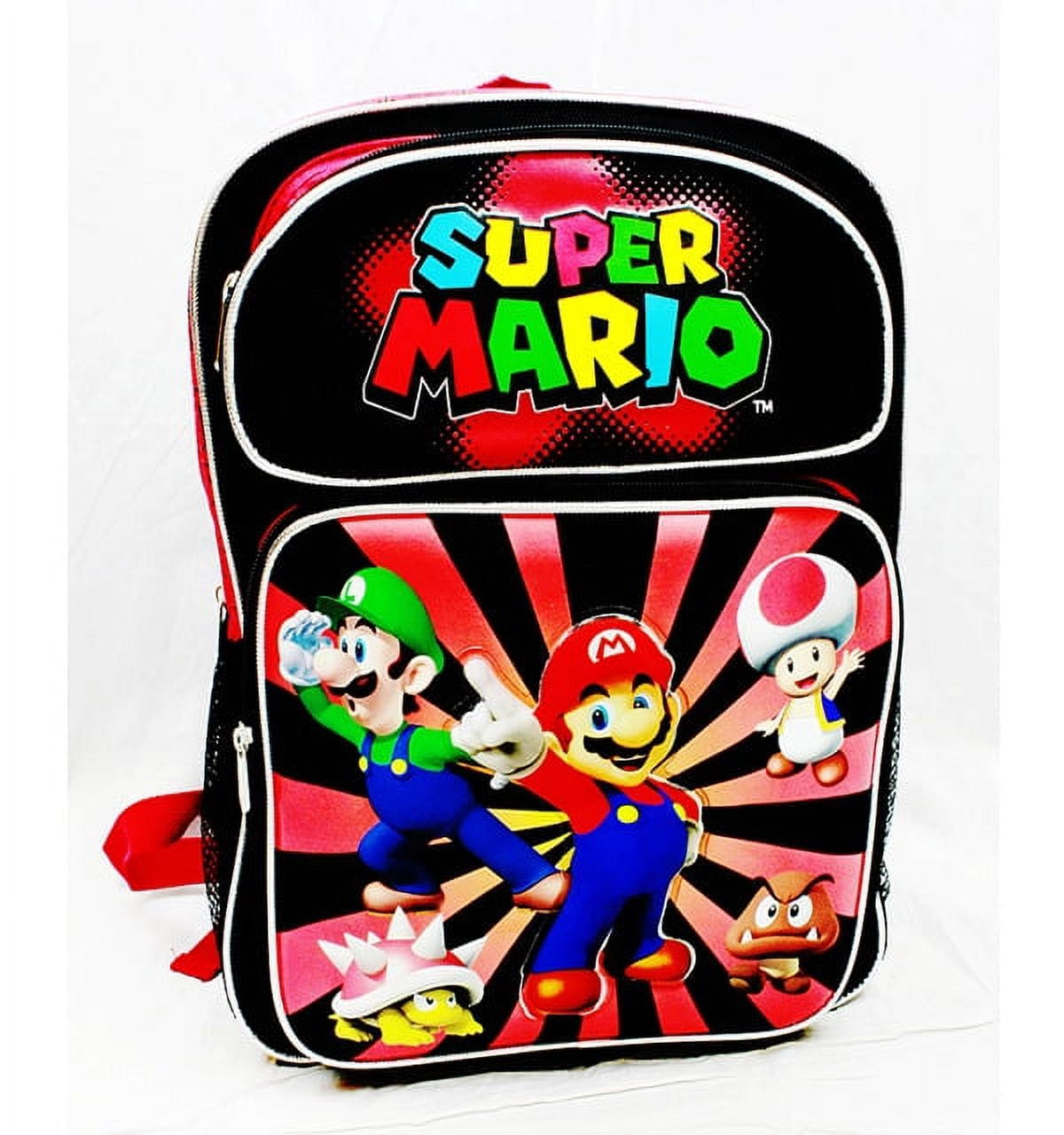 Backpack - Nintendo - Super Mario Black&Red Large School Bag New ...