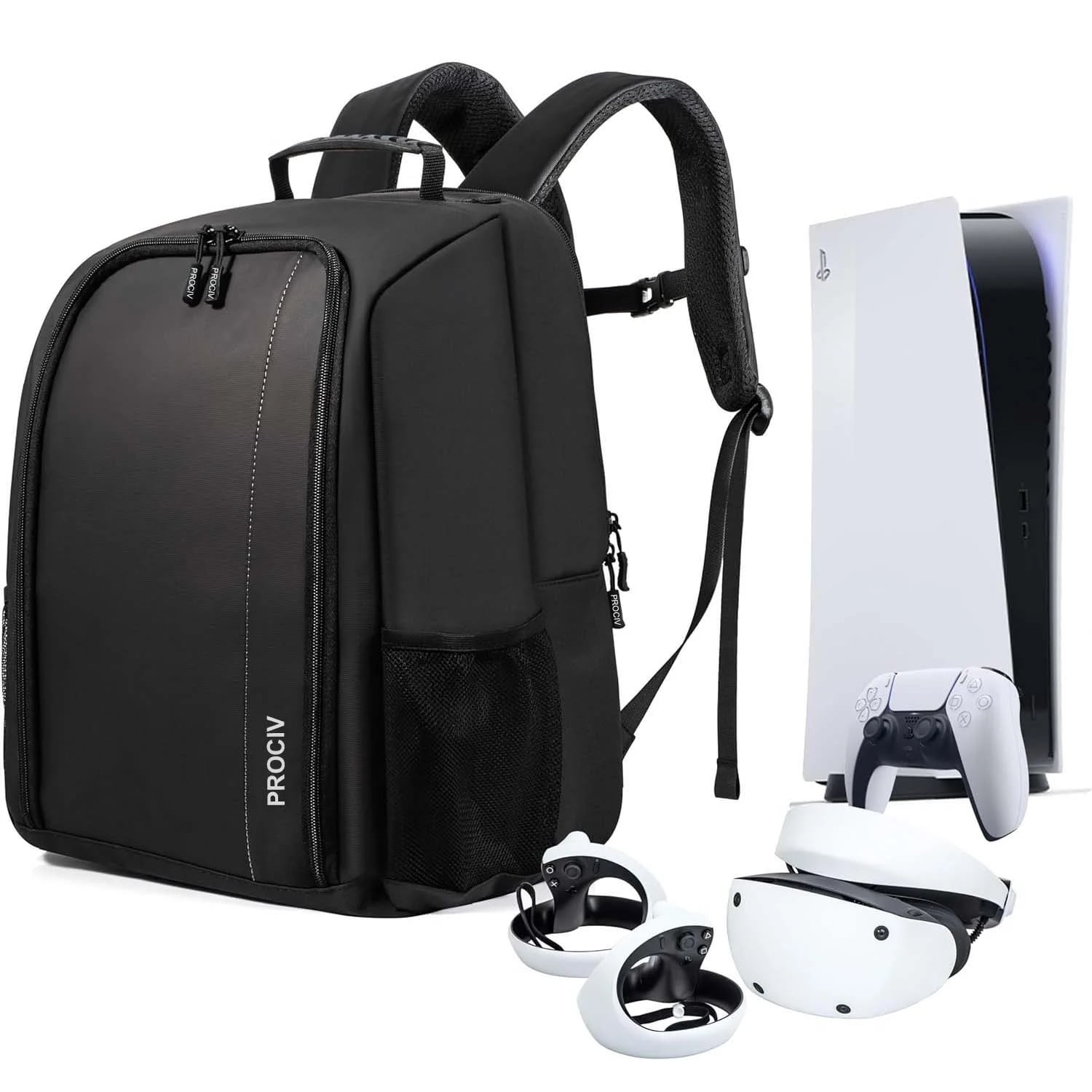 Backpack for PS5 & PSVR2, 2-IN-1 Large Travel Bag for Playstation VR2 ...