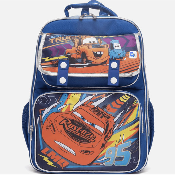 Disney - Cars McQueen Navy 16" Large School Backpack Padded Back KBNL ...