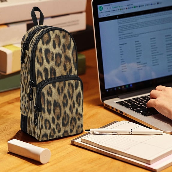 Backpack Pencil Case, 3 Compartment Large Capacity Oxford Fabric Pencil ...
