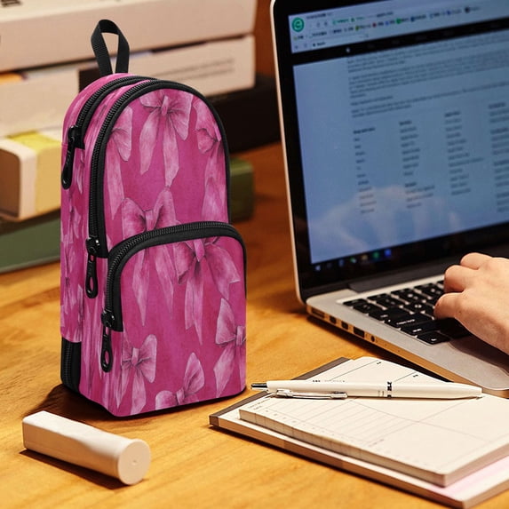 Backpack Pencil Case, 3 Compartment Large Capacity Oxford Fabric Pencil ...