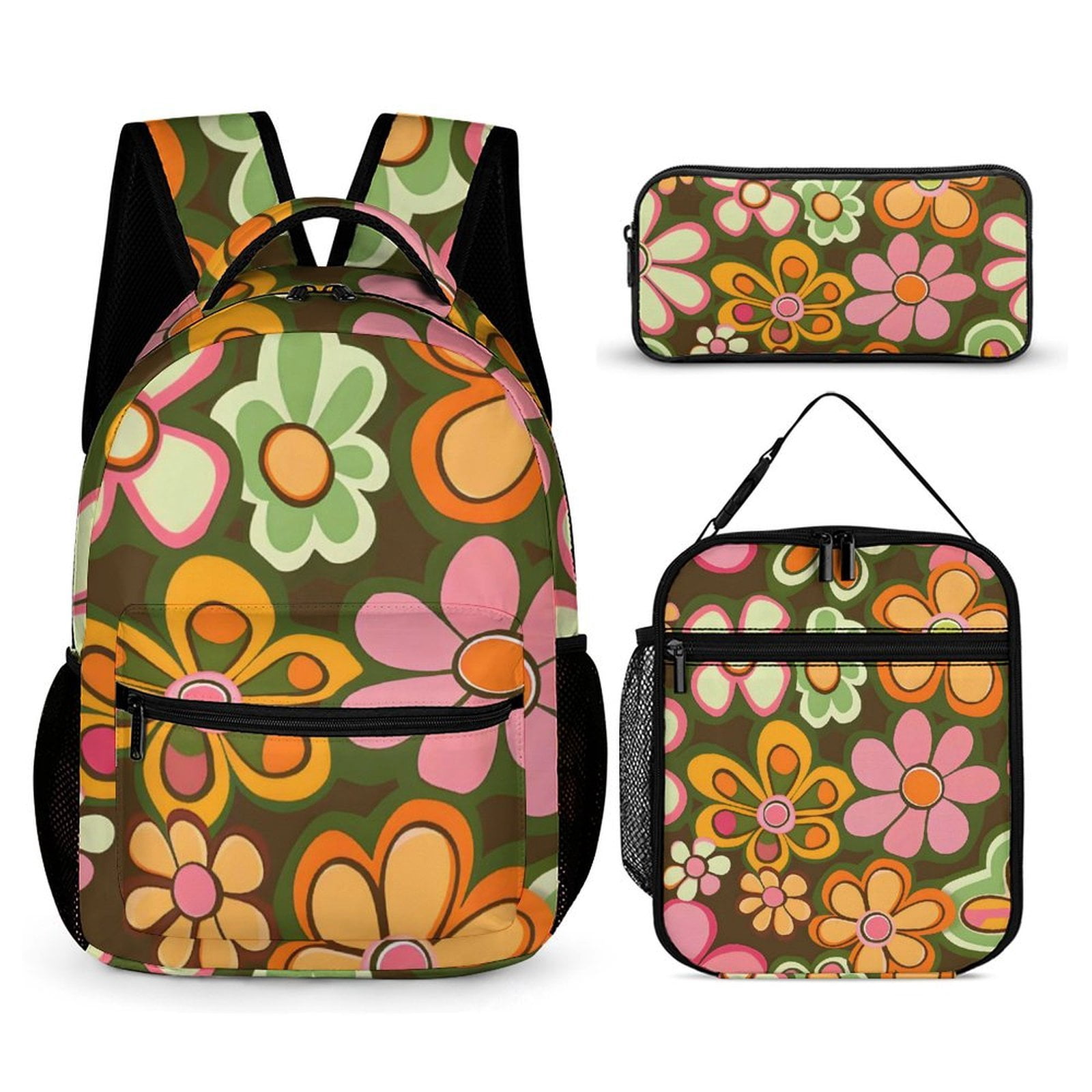 Backpack Portable Meal Bag Stationery Bag Set Wear-Resisting Shrinkage ...
