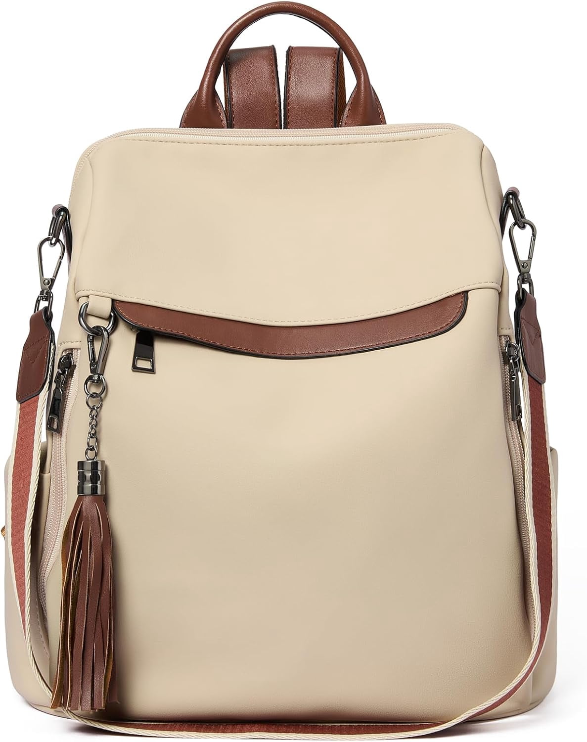 Backpack Purse for Women, PU Leather Anti Theft Travel Purse Shoulder ...