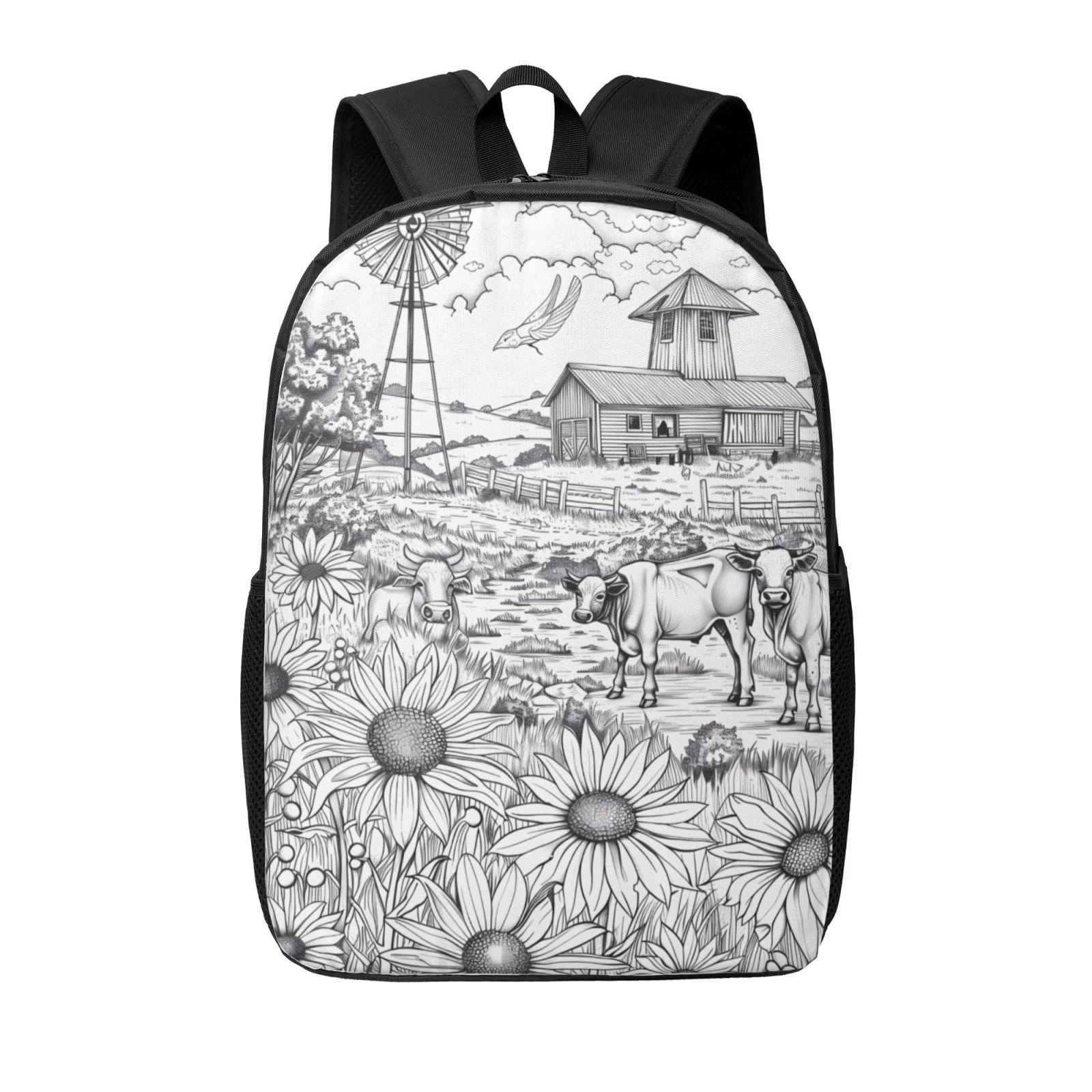 Backpack for School - Country Farm Scene Backpack for School, Laptop ...