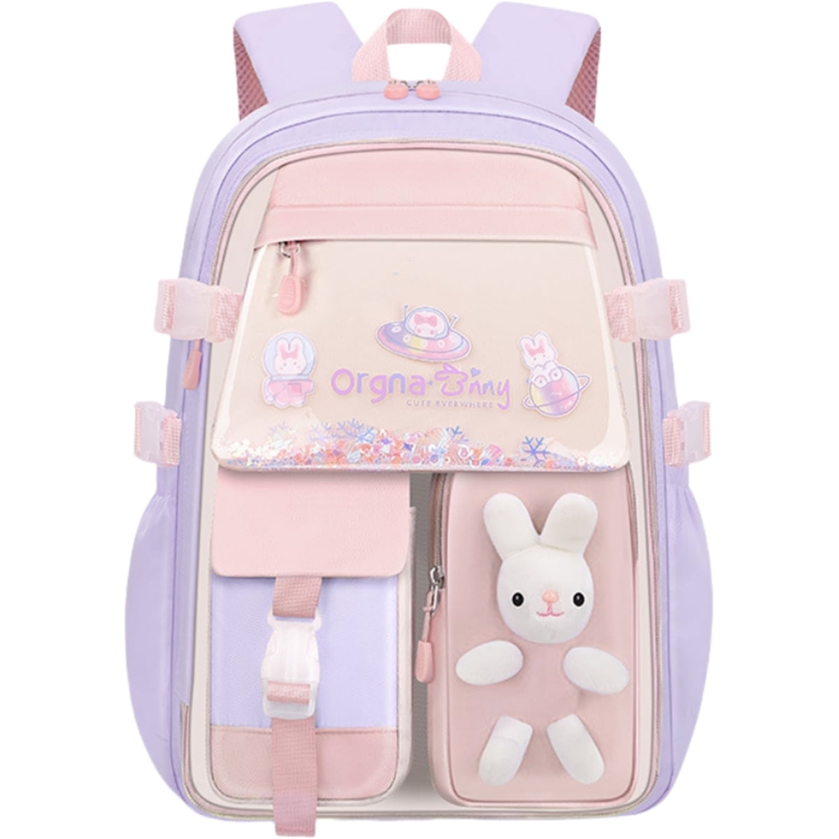 Backpack Sequin Kawaii Bunny Elementary Students Book Bag, Primary ...