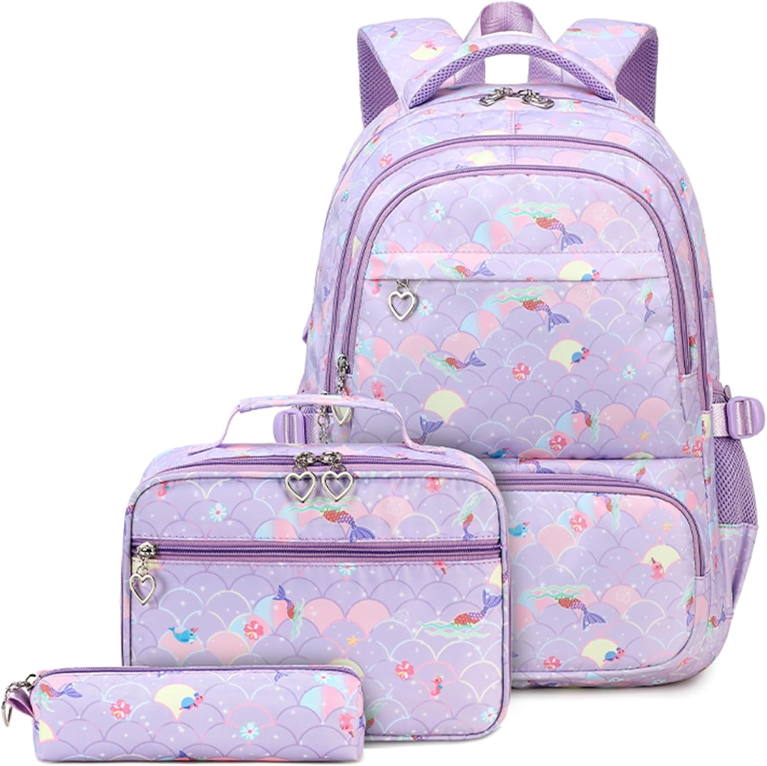 Backpack Set, Study Bags with Lunch Box Pencil Case, Bookbag Set ...