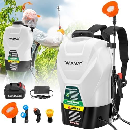 Backpack Sprayer 4 Gallon Battery Powered Garden Sprayer, Electric Weed ...
