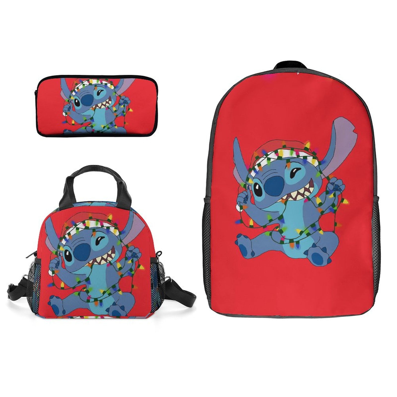 Backpack Stit-ch With Lunch Box Pencil Bag 3Set for Men Women - Walmart.com
