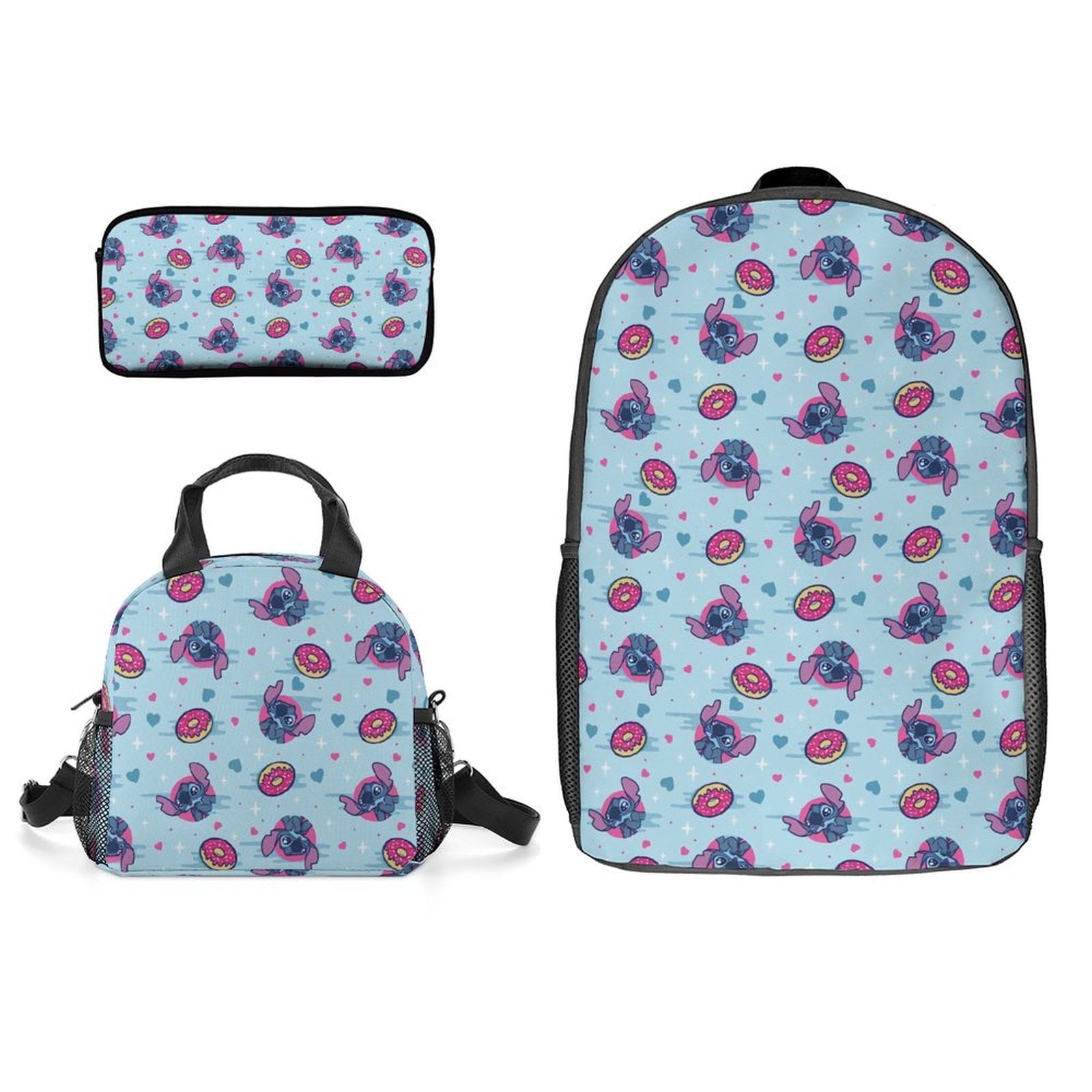 Backpack Stit-ch With Lunch Box Pencil Bag 3Set for Men Women - Walmart.com