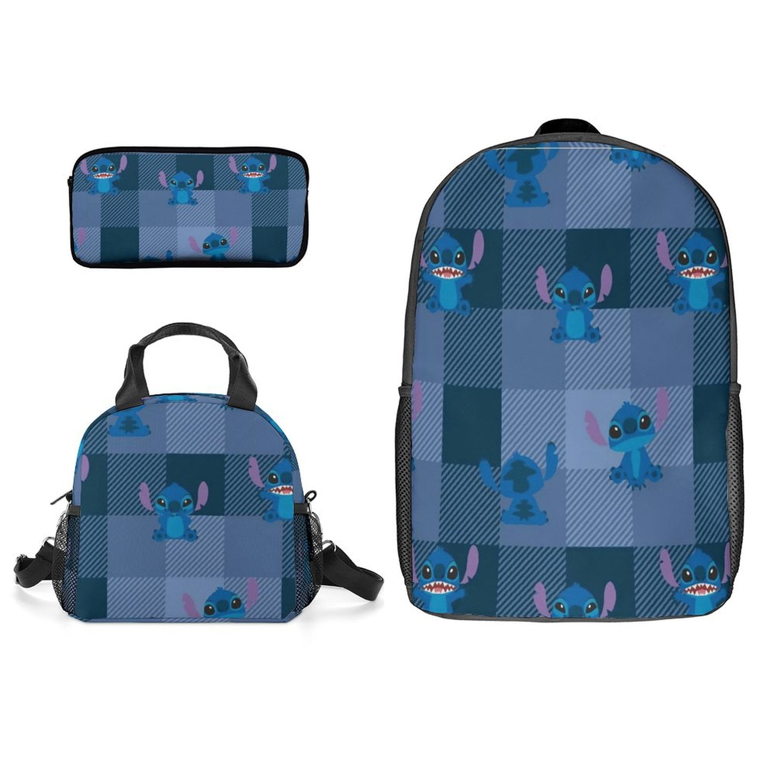 Backpack Stit-ch With Lunch Box Pencil Bag 3Set for Men Women - Walmart.com