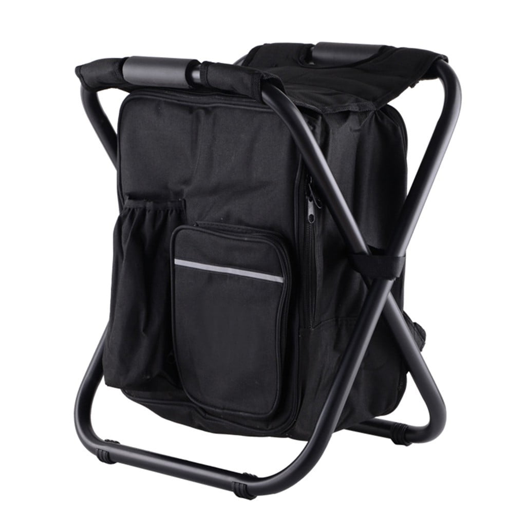 Backpack Stool Cooler Chair Folding Stool Backpack Insulated Cooler Bag ...