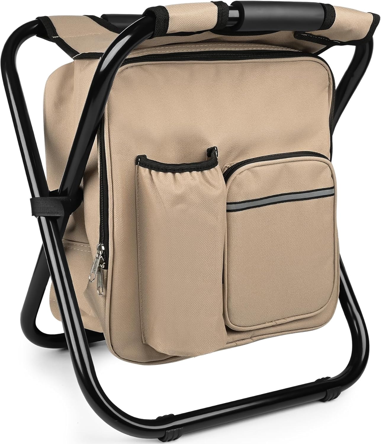 Backpack Stool Cooler Chair Heavy Duty 300 LBS Max Load Portable ...