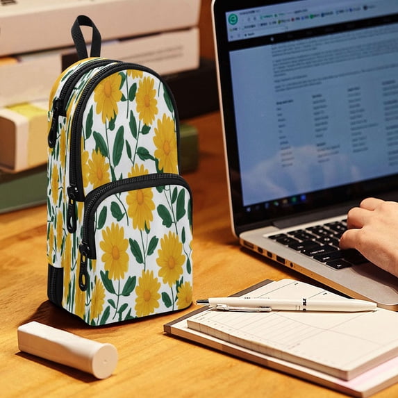 Backpack Style Pencil Pouch Pencil Case Pencil Bag Tool Bag Yellow ...