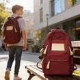 Backpack Stylish Water-Resistant Polyester School Bag with Multi-Pocket ...