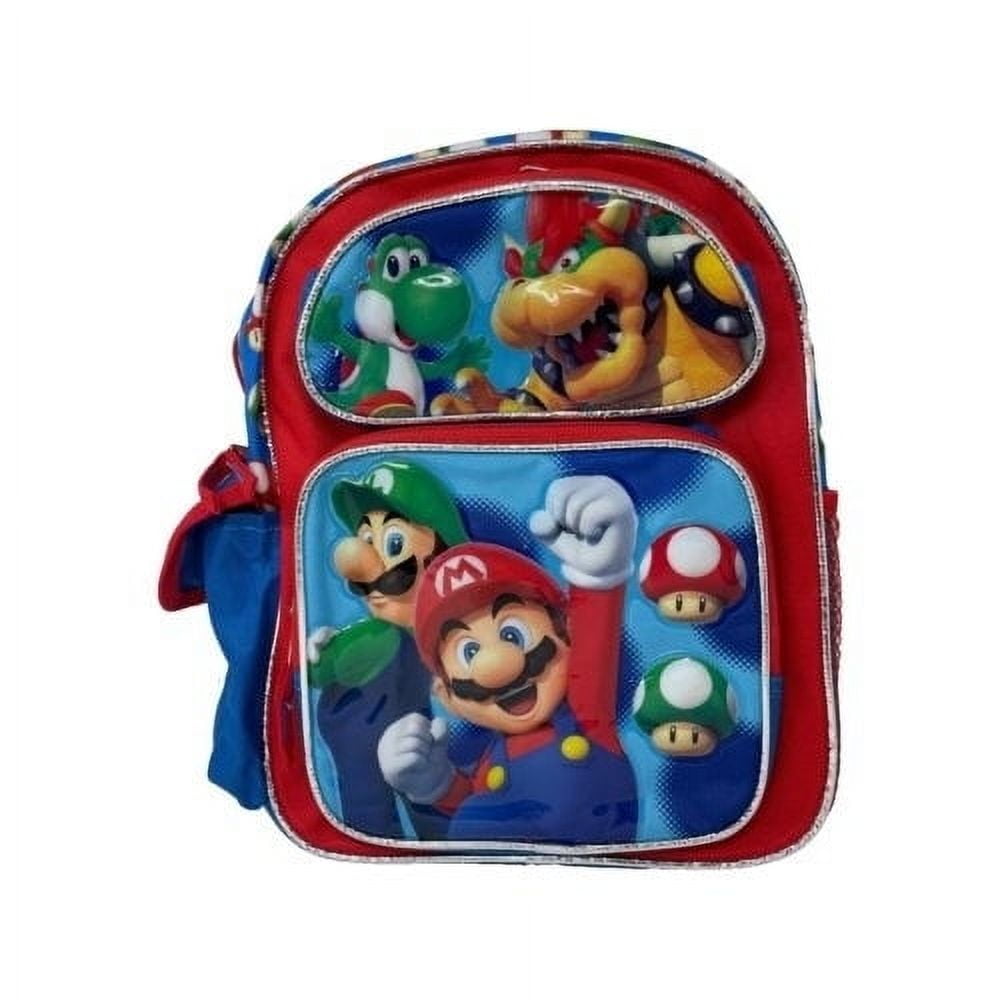 "Super Mario Small Kids Backpack with Luigi, Yoshi & Bowser - 12 ...