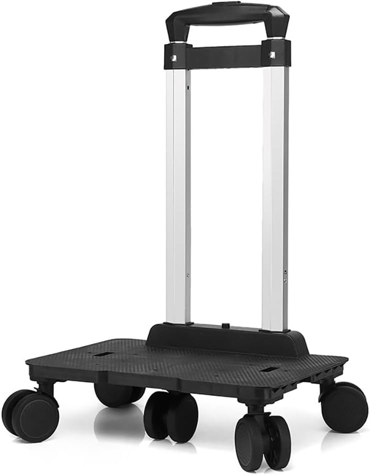 Backpack Trolley - 4 Wheels Folding Compact Lightweight Luggage Cart ...