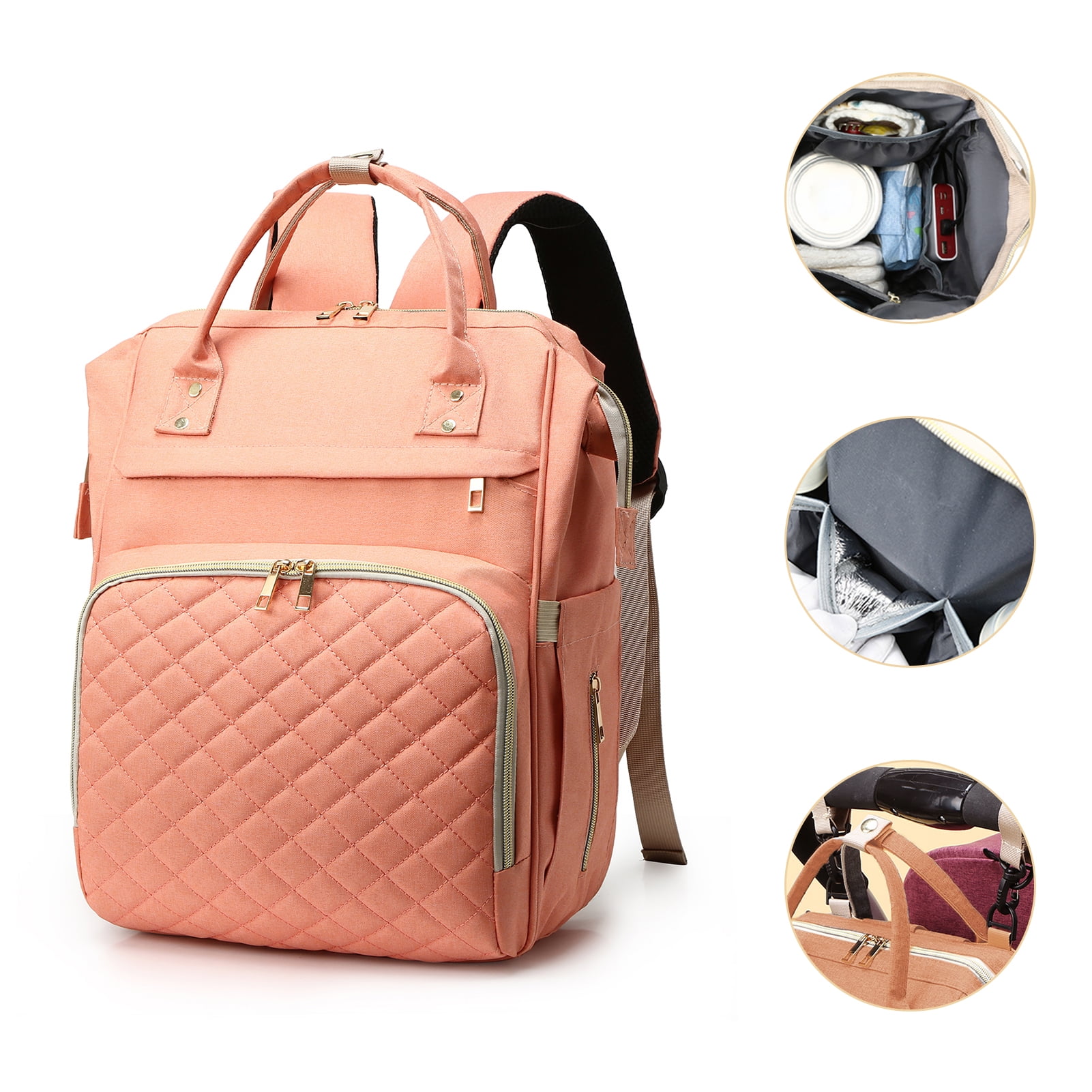 Backpack,Usb Port 3 Portable Diaper Thermal Baby Bottles Diaper Water ...