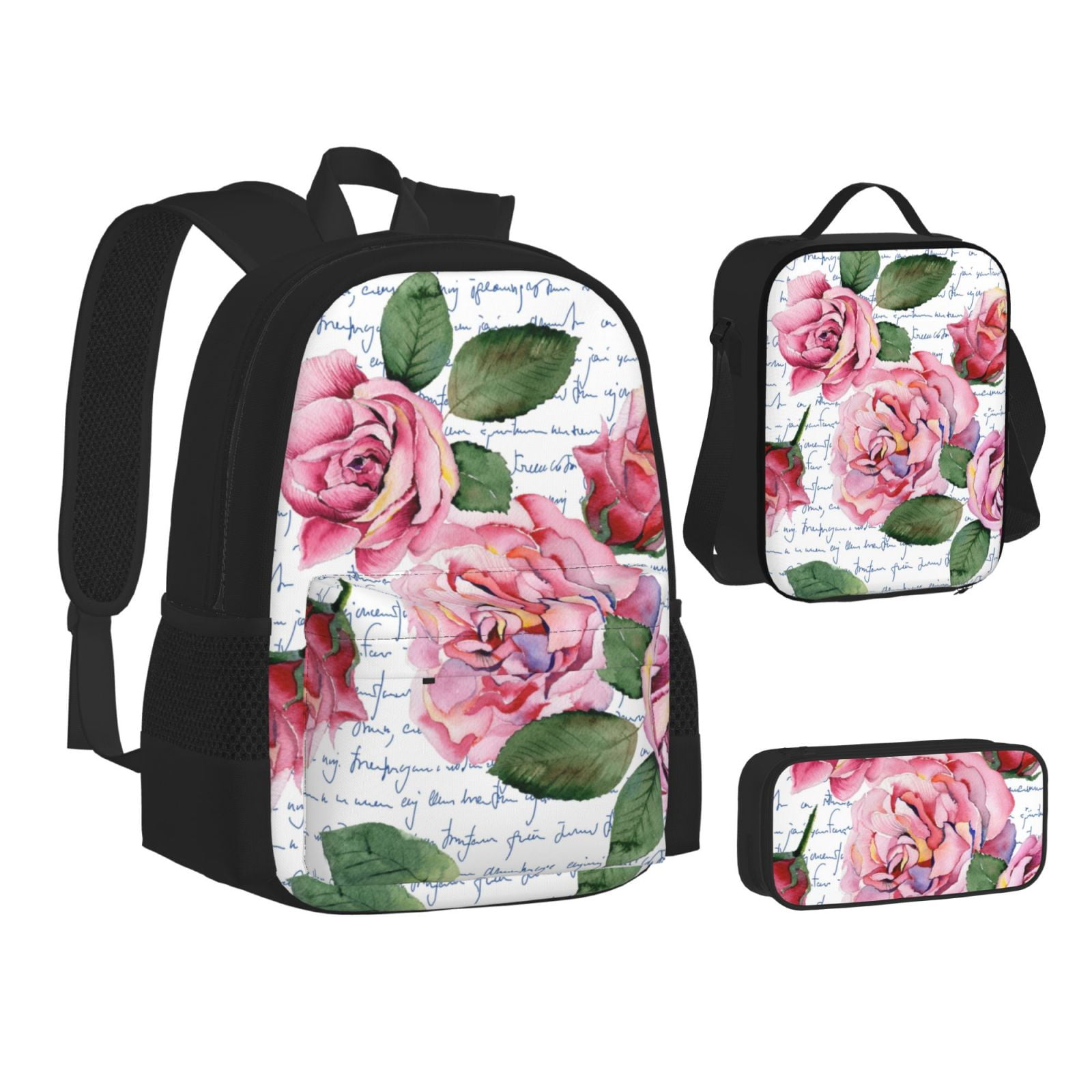 Backpack With Lunch Bag Pencil Case Set Schoolbag Laptop Backpack Lunch ...