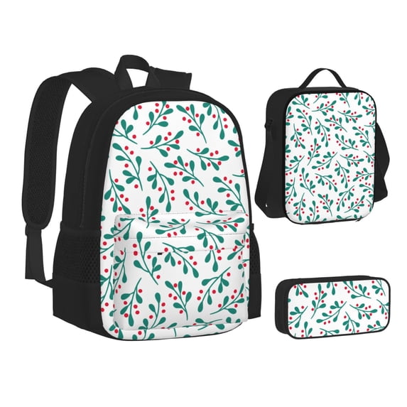 Backpack With Lunch Bag Pencil Case Set Schoolbag Laptop Backpack Lunch ...