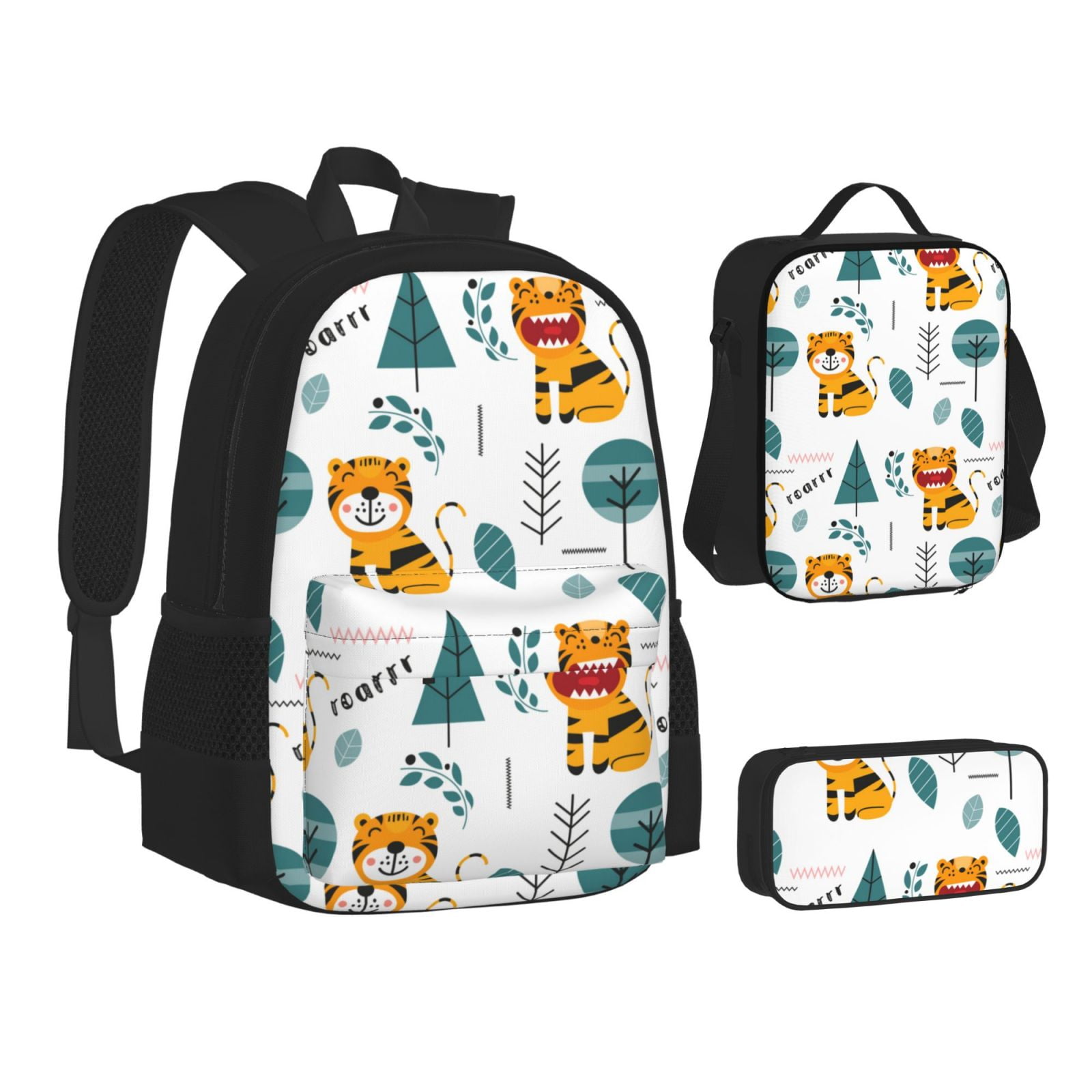 Backpack With Lunch Bag Pencil Case Set Schoolbag Laptop Backpack Lunch ...