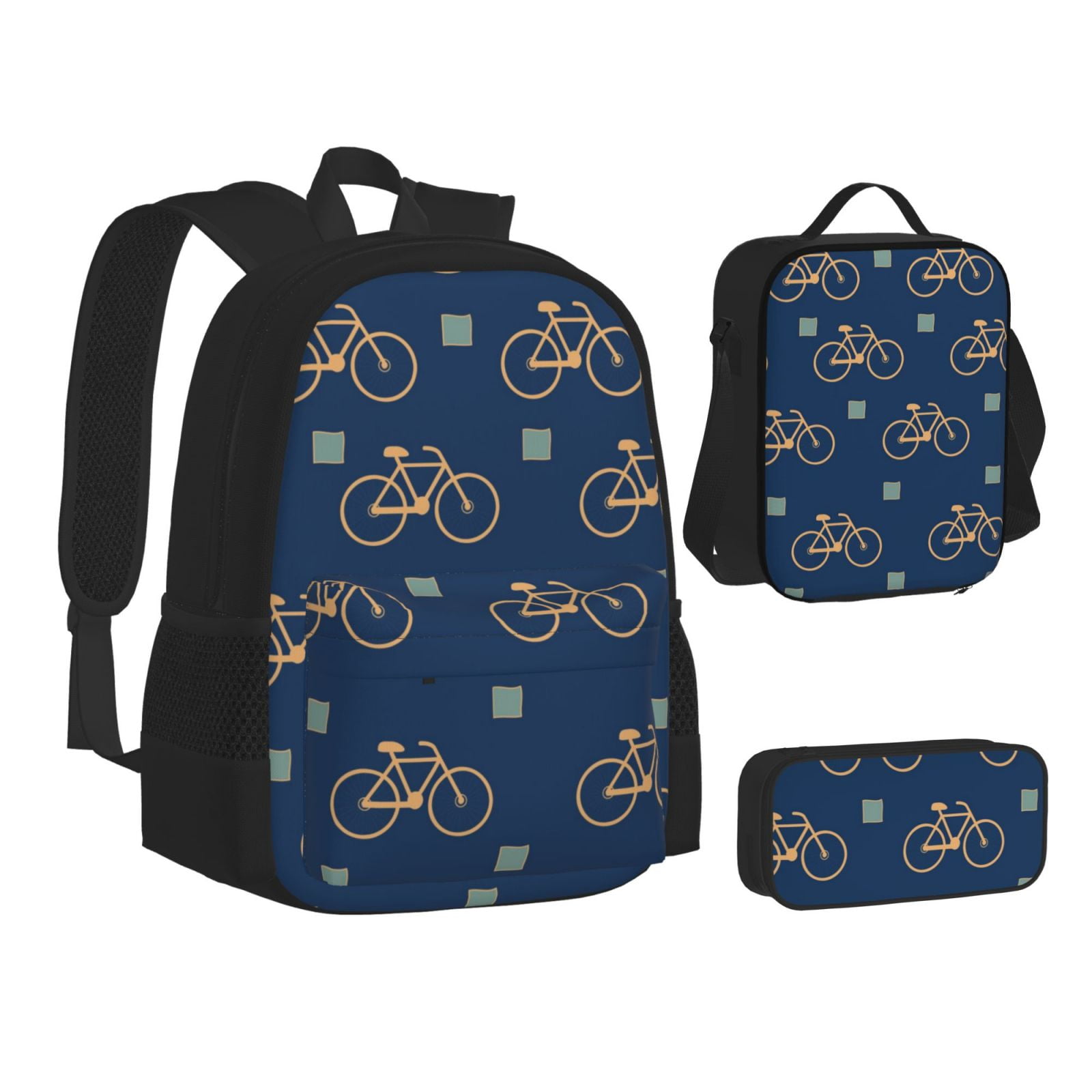 Backpack With Lunch Bag Pencil Case Set Schoolbag Laptop Backpack Lunch ...