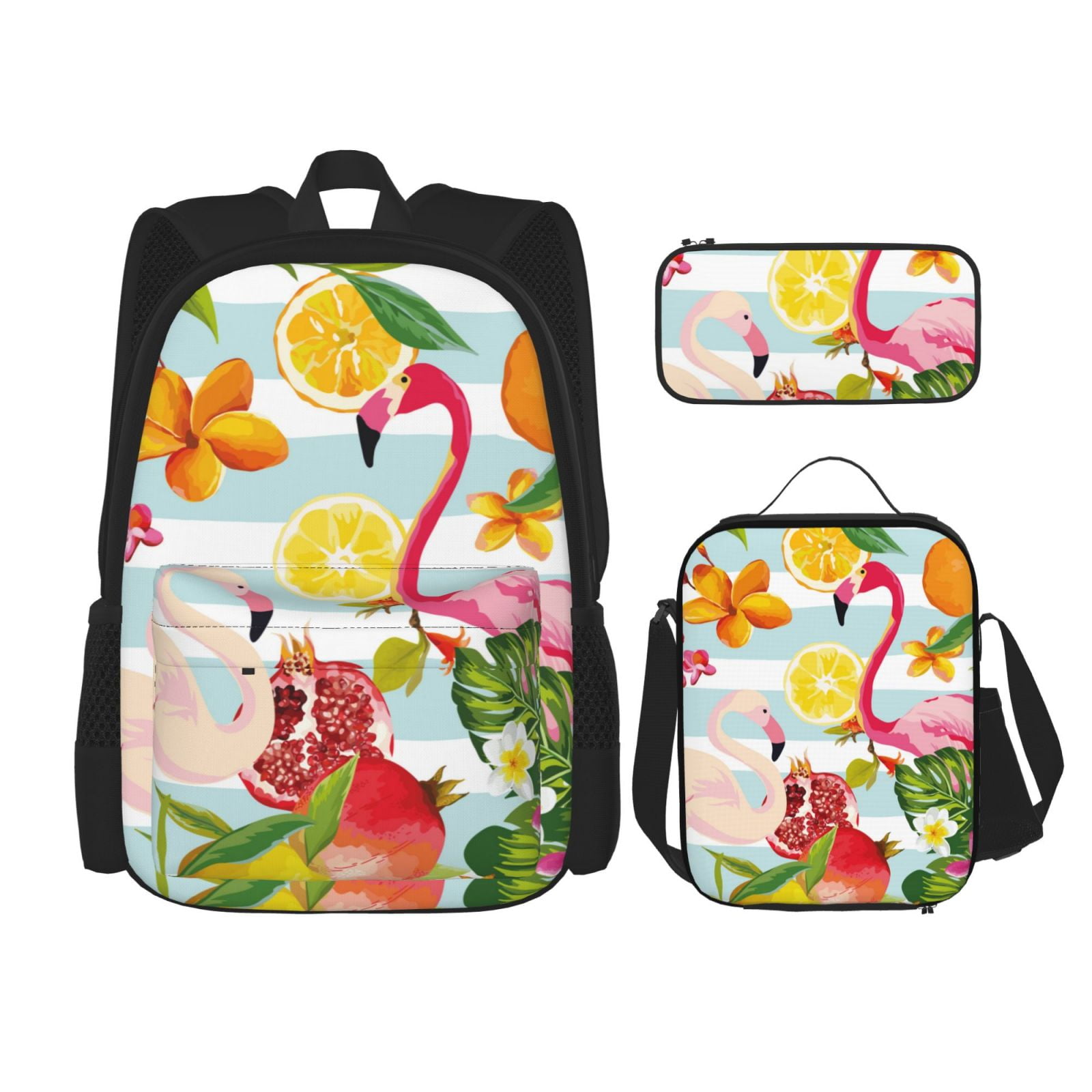 Backpack With Lunch Bag Pencil Case Set Schoolbag Laptop Backpack Lunch ...