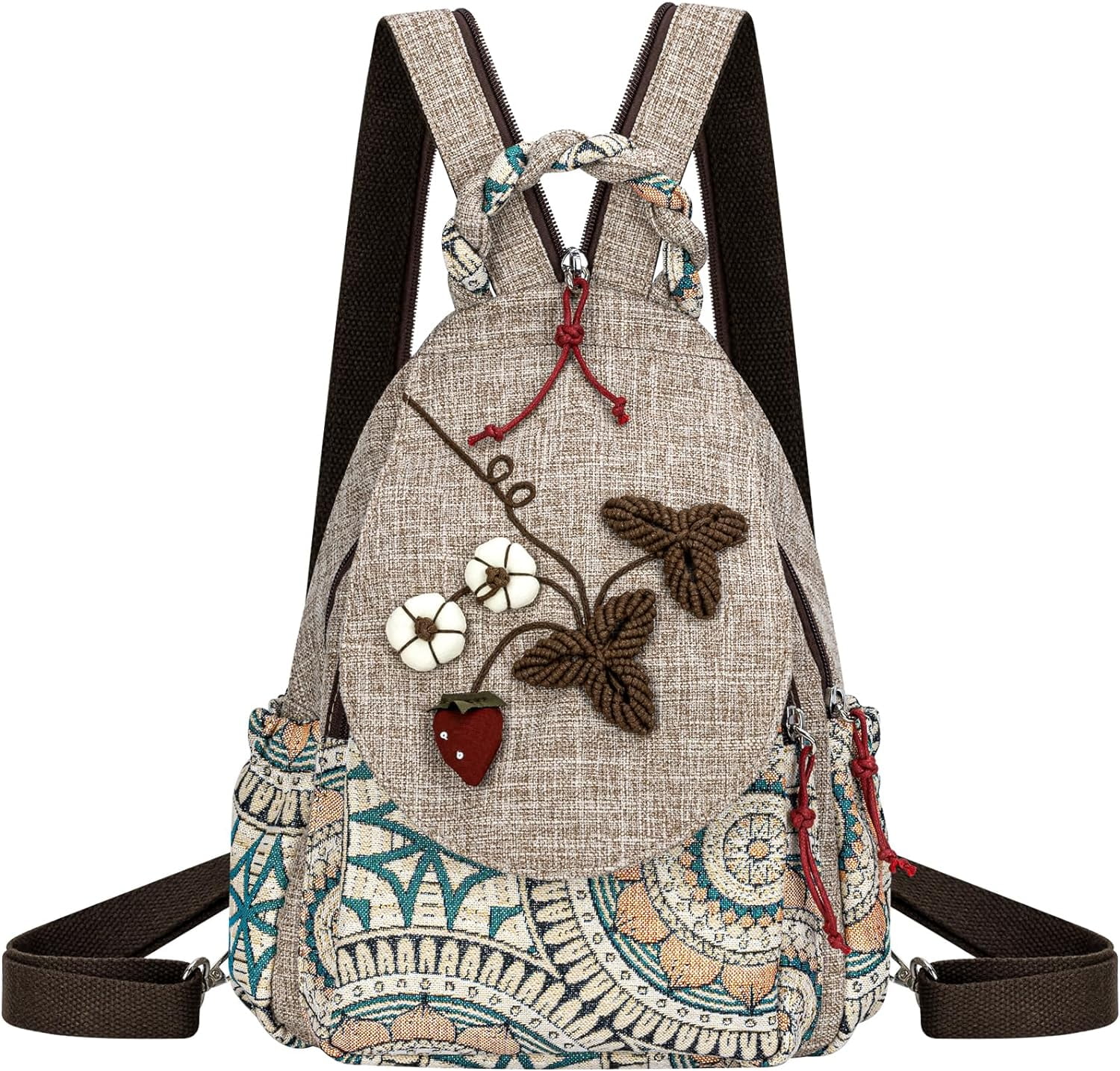Backpack for Women, Boho Crossbody Sling Bags for Women with Cute Hand ...