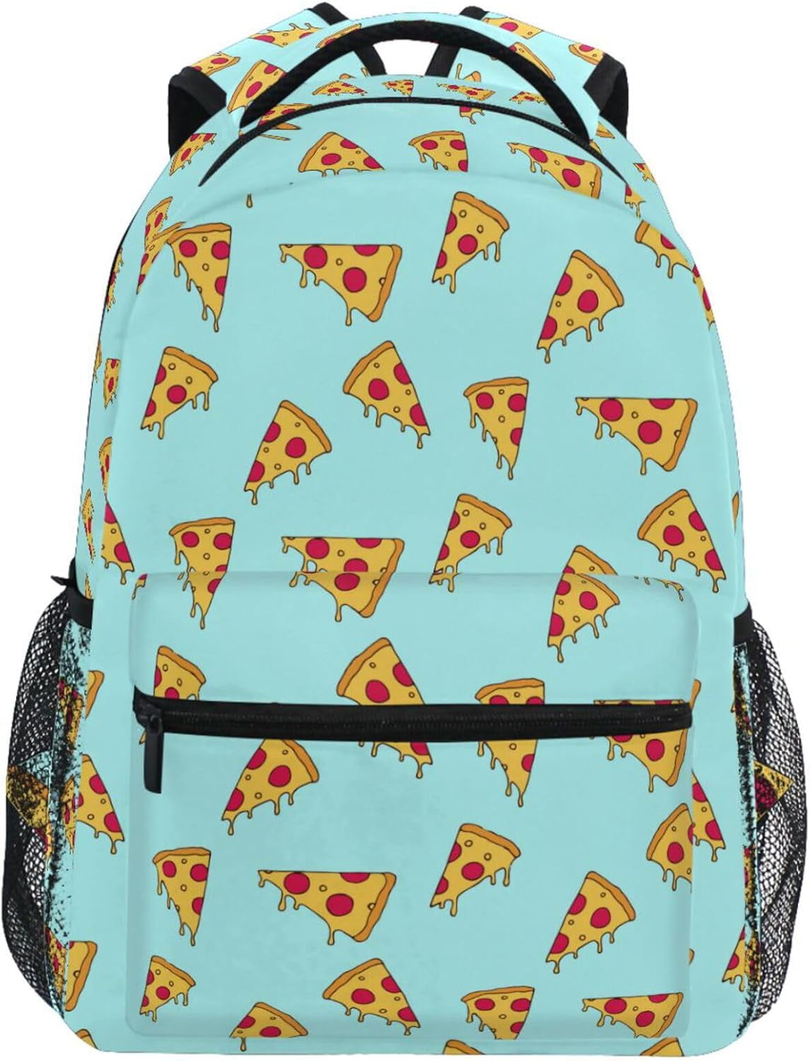 Backpack for Women Graffiti Pizza Aquamarine Backpacks Lightweight ...