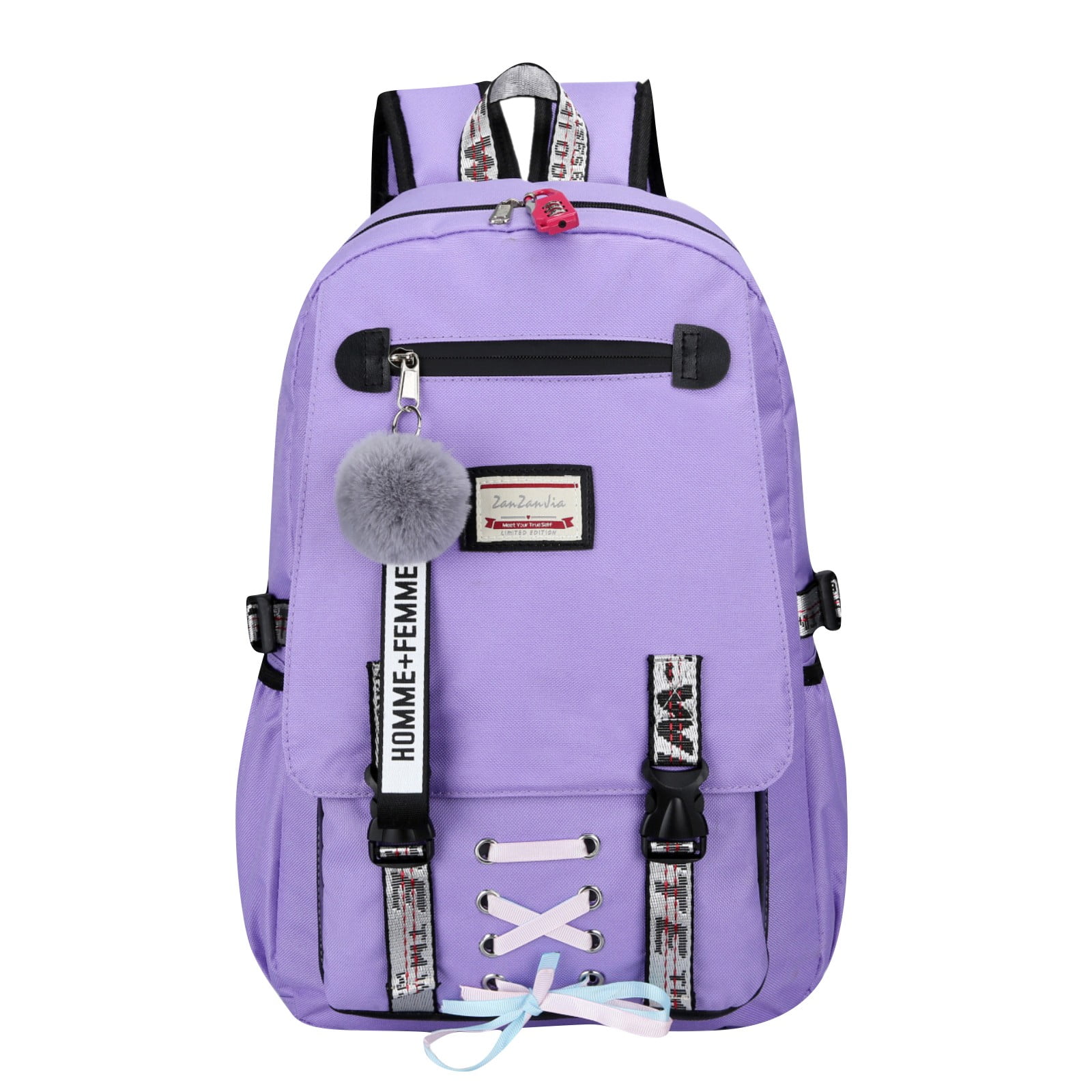 Backpack for Young Students Schoolbag With Password Lock and Multi ...