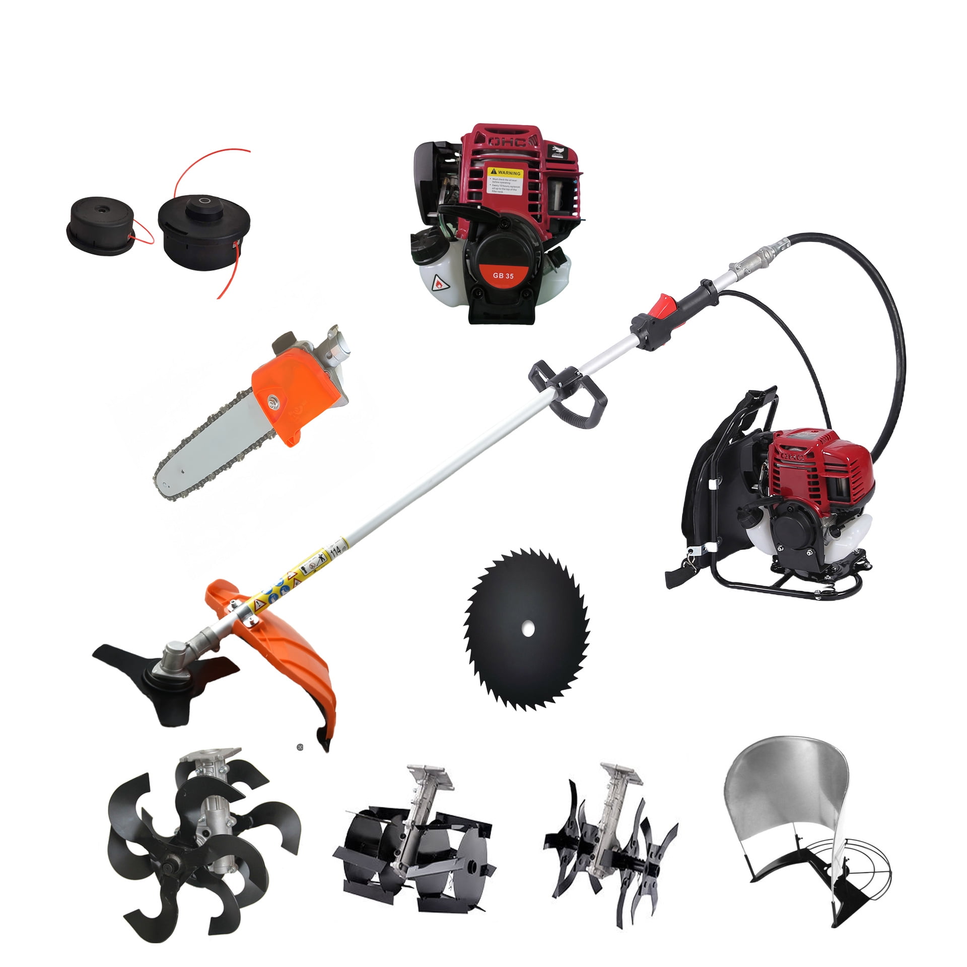 Backpack lawn mower lawn mower multifunctional household soil loosening ...