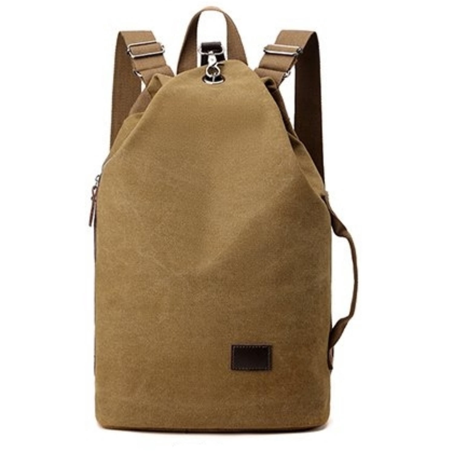 QUARRYUS Canvas Knapsack Backpack, Brown - Walmart.com
