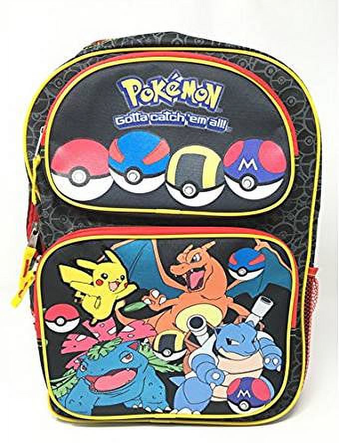 Backpack - - w/Friends Poke-Ball Black 16 School Bag 185869 - Walmart.com